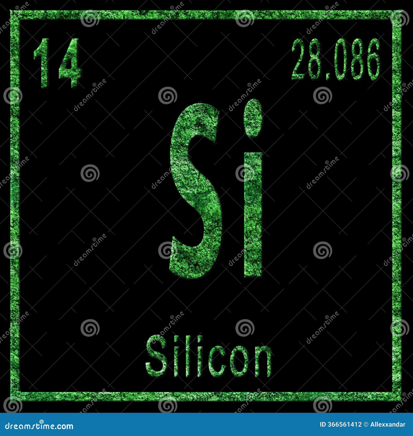 Silicon Chemical Element Symbol On White Background Royalty-Free Stock ...