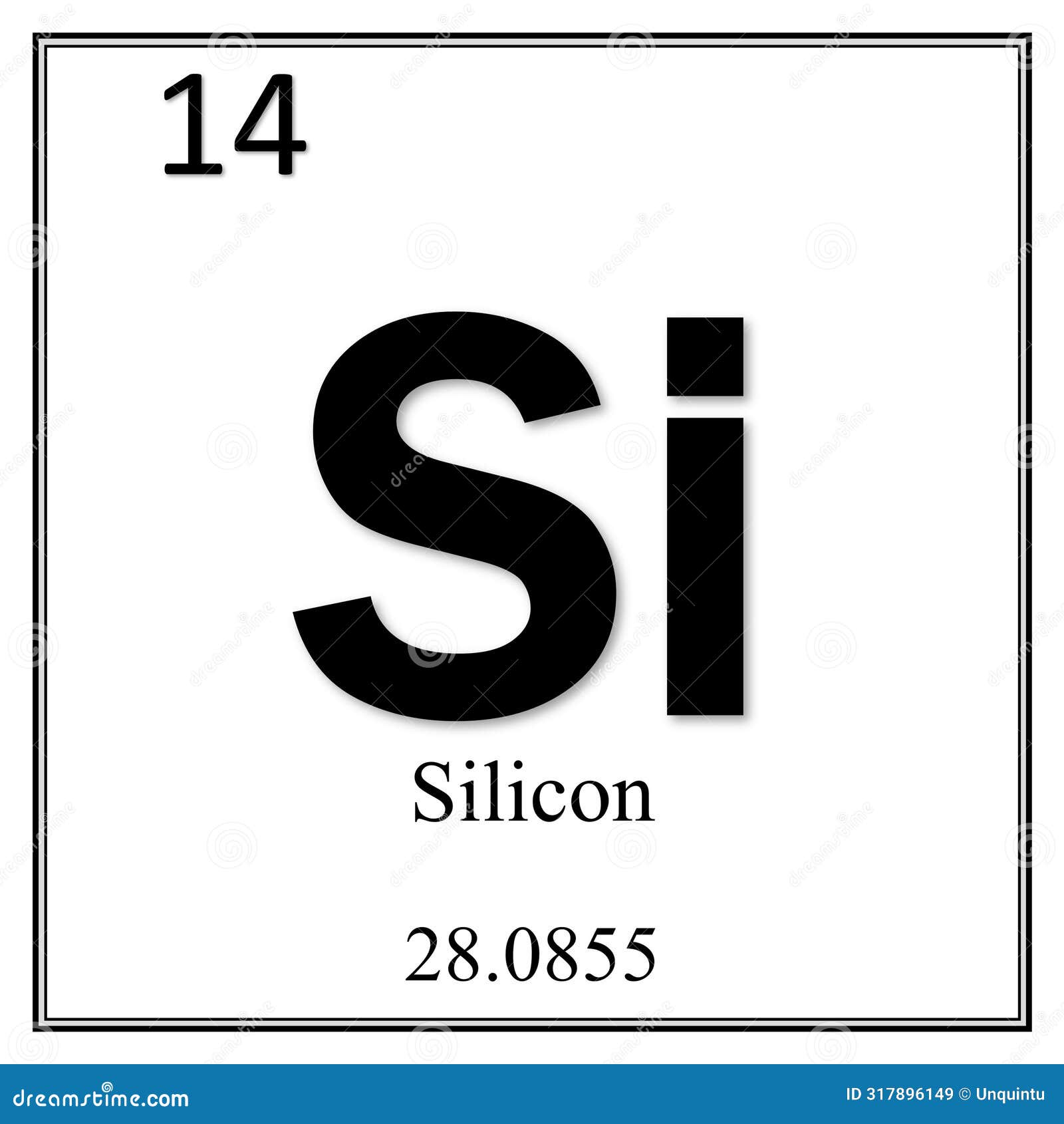 Silicon Chemical Element Symbol on White Background Stock Illustration ... Silicon Chemical Element Symbol on White Background Stock Illustration ...