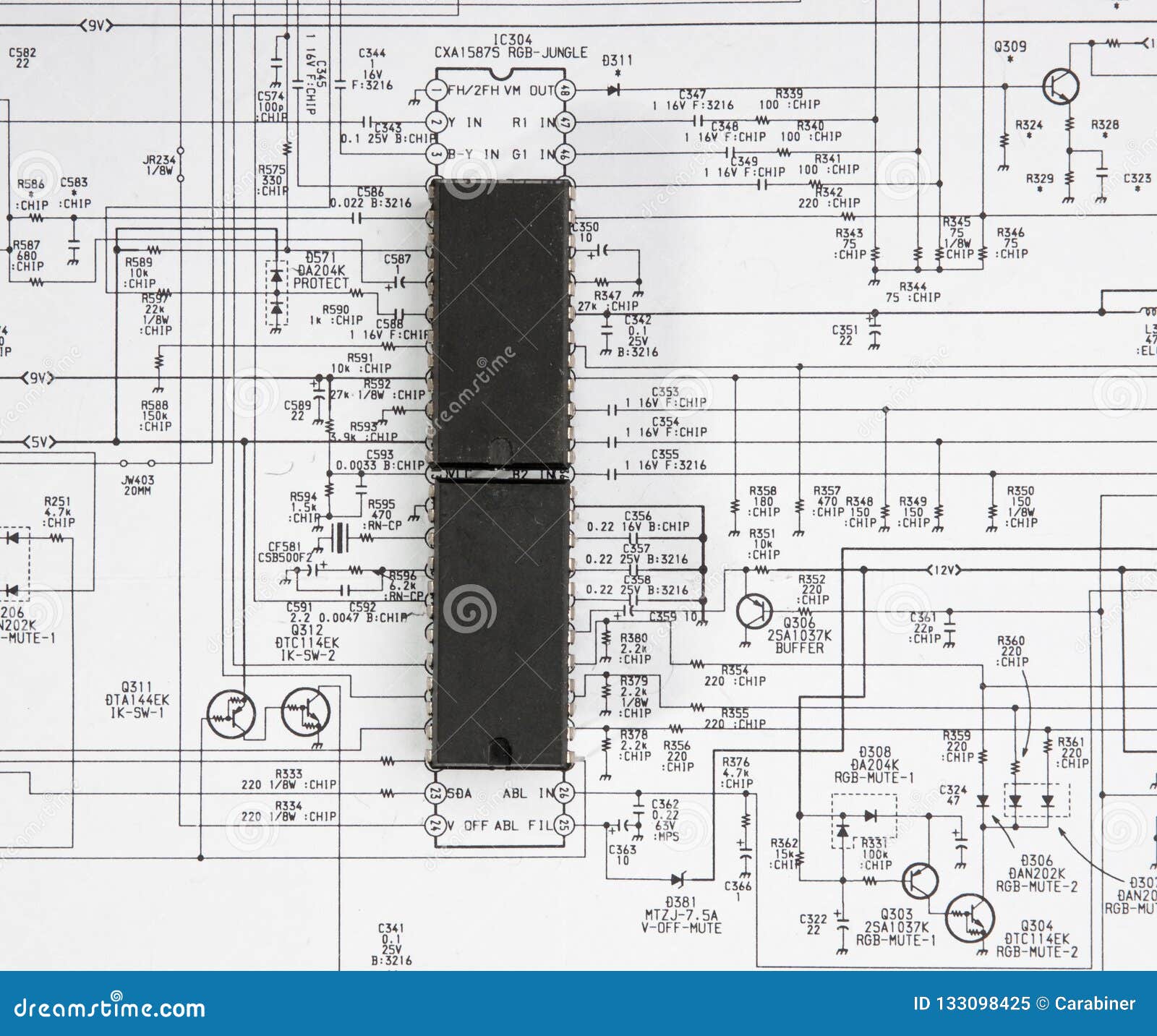 Silicon chip stock image. Image of drawing, pattern - 133098425