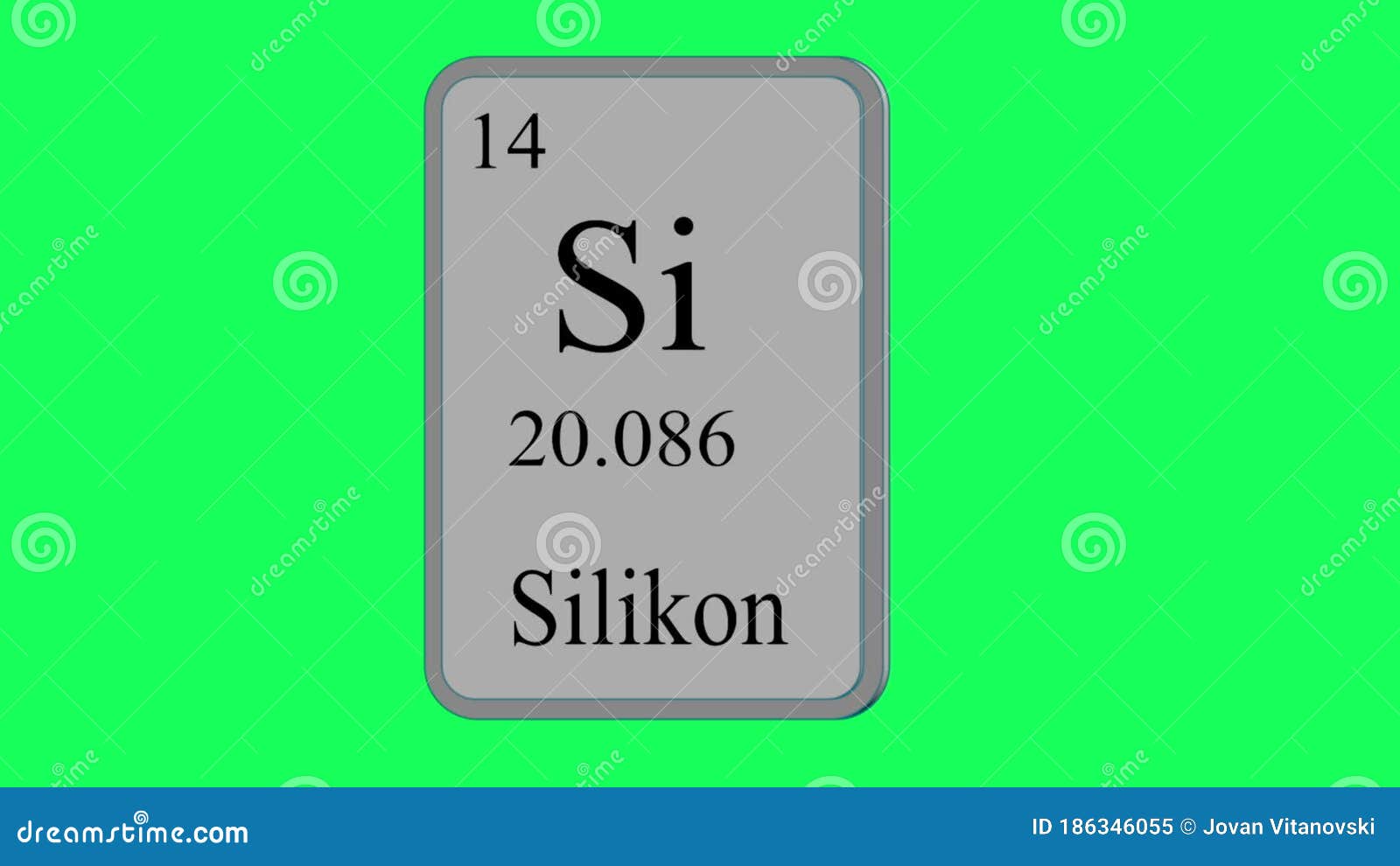 Silicon. Element of the Periodic Table Stock Video - Video of graphic ...