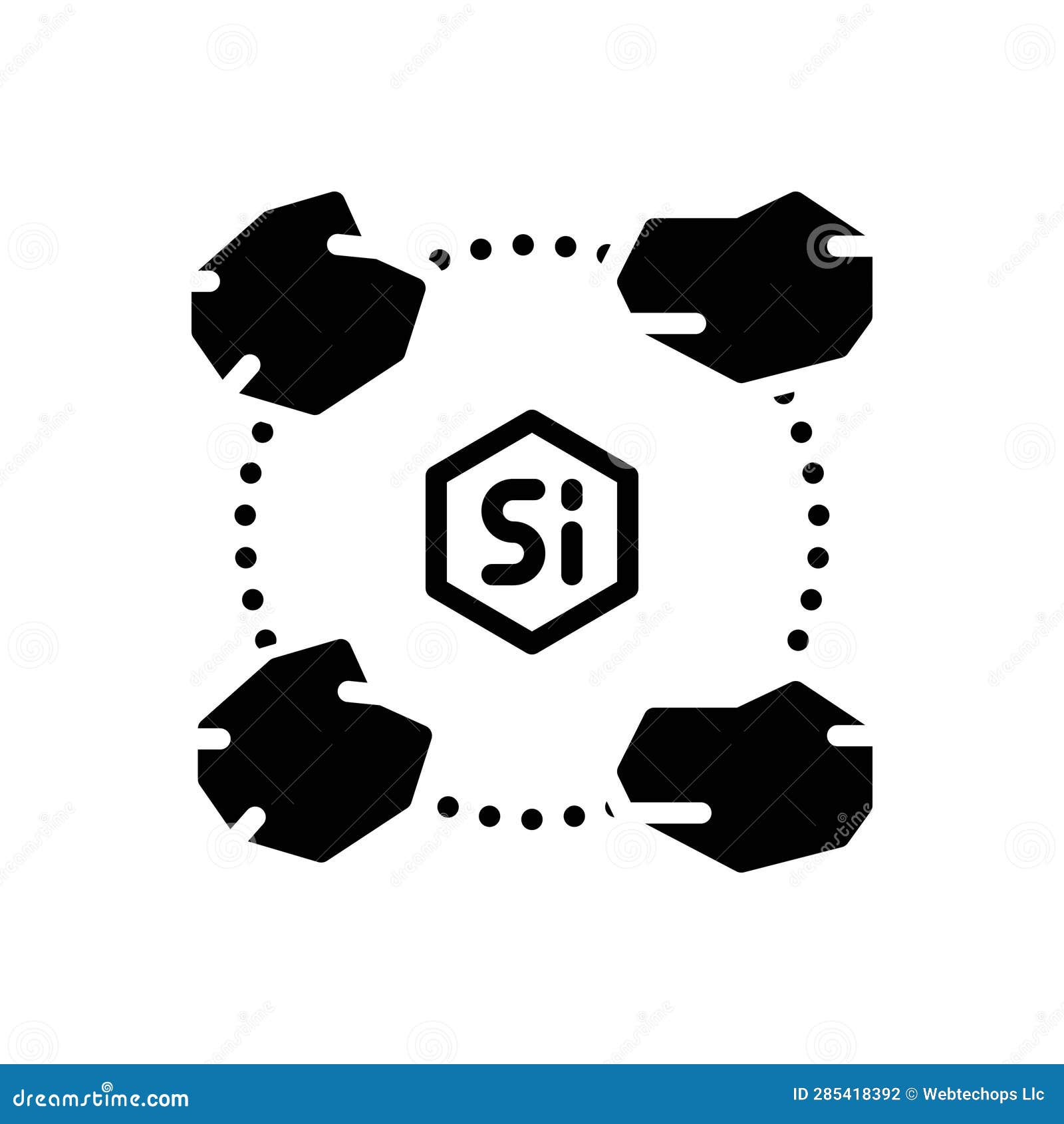 Black Solid Icon for Silicon, Silicium and Atomic Stock Vector ... Black Solid Icon for Silicon, Silicium and Atomic Stock Vector ...