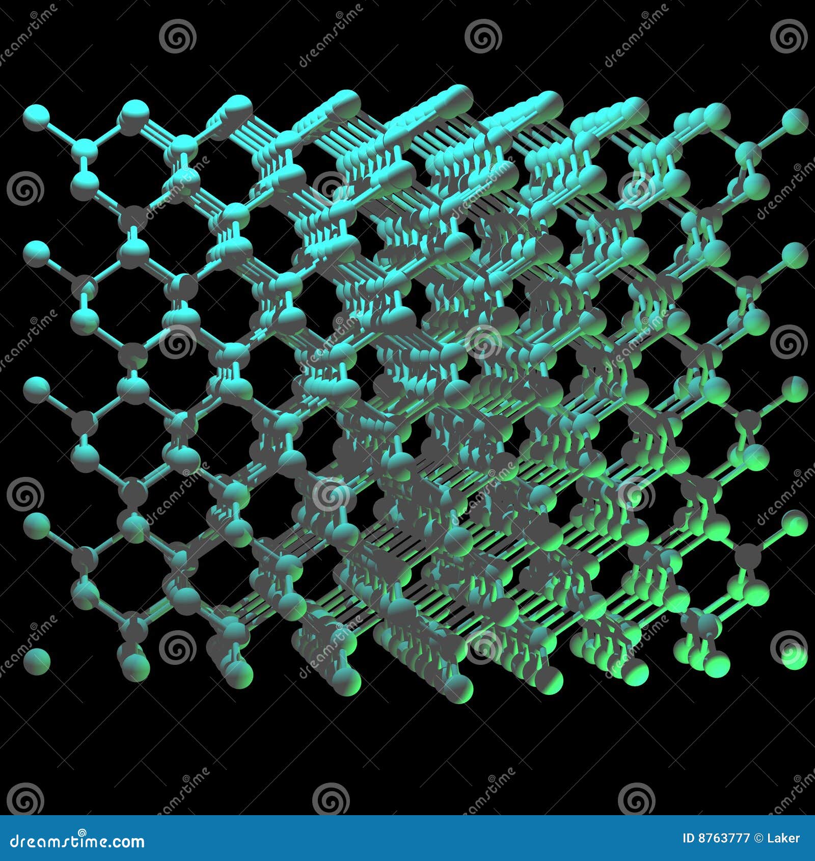 Silicon Lattice Stock Illustration Illustration Of Microworld 8763777