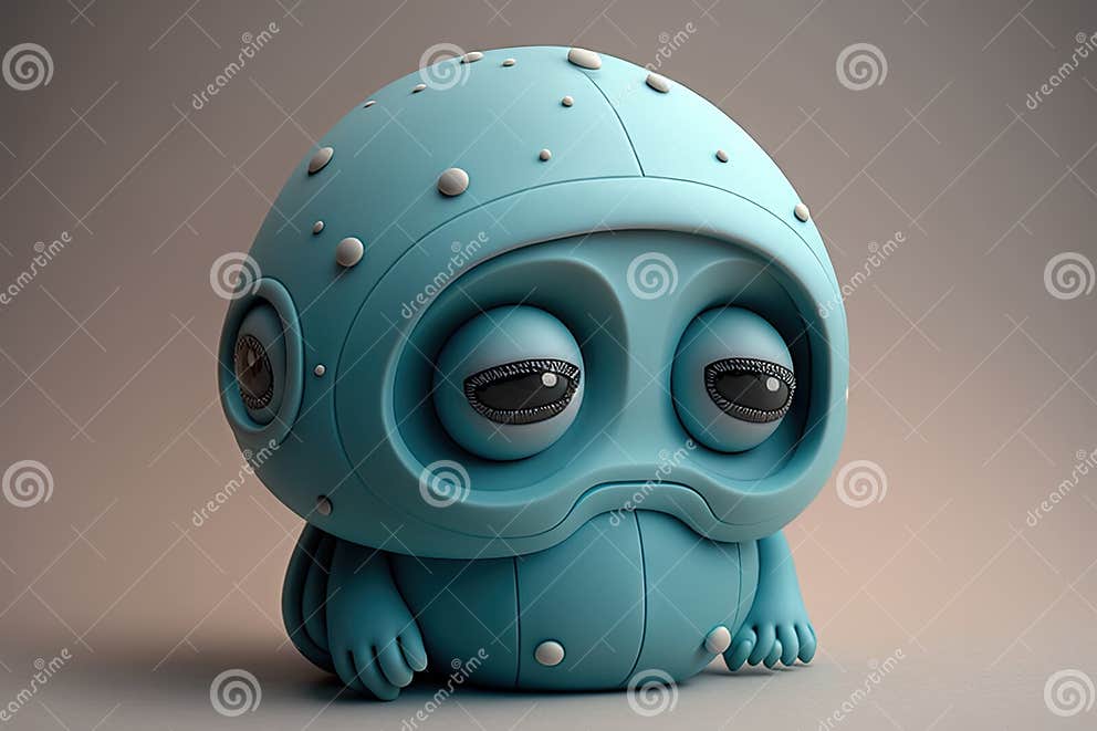 Silicon Robot with Sad Expression in Form of Human Face Stock ...