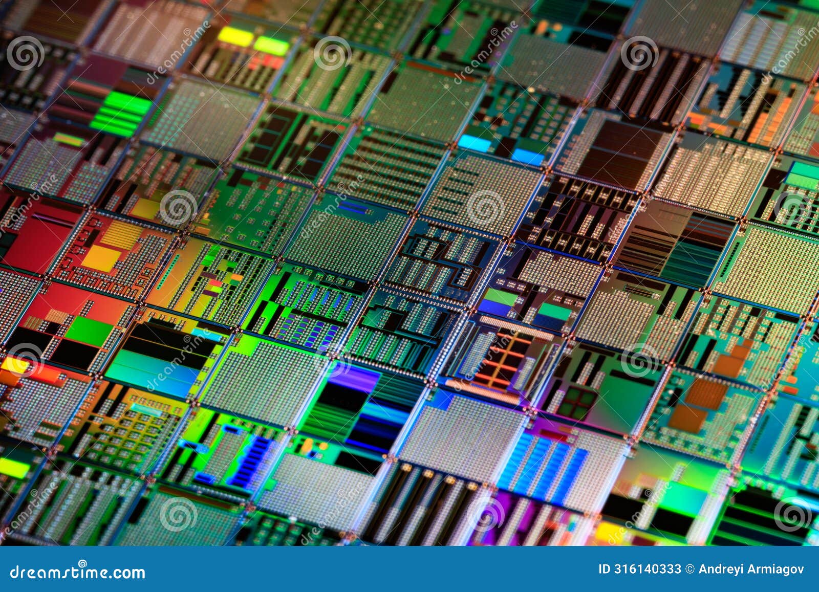Silicon Semiconductor Wafer Close-up. in Electronics, a Wafer Also ...