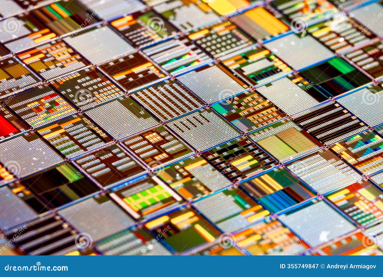 Silicon Semiconductor Wafer Close-up. in Electronics, a Wafer Also ...