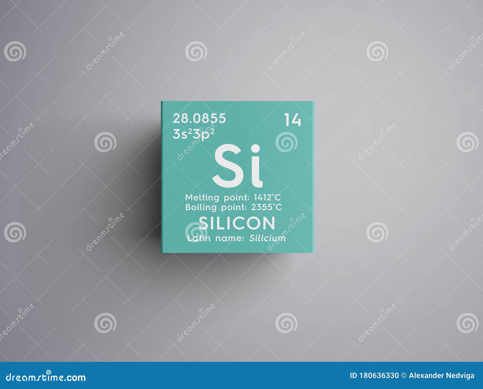 Silicon. Silicium. Metalloids. Chemical Element of Mendeleev S Periodic ...