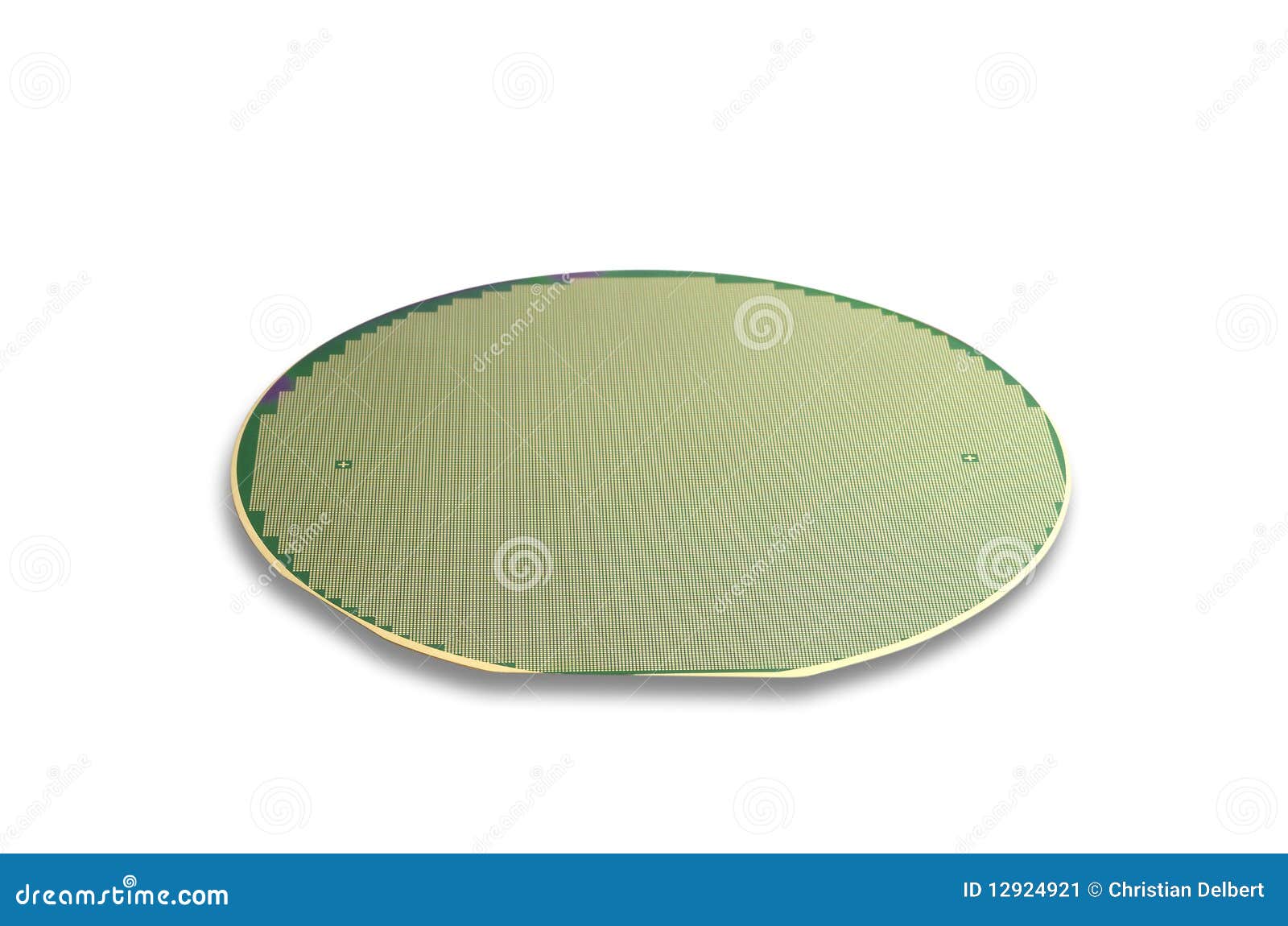 Silicon Wafer in Green,isolated Stock Image - Image of digital, circuit ...