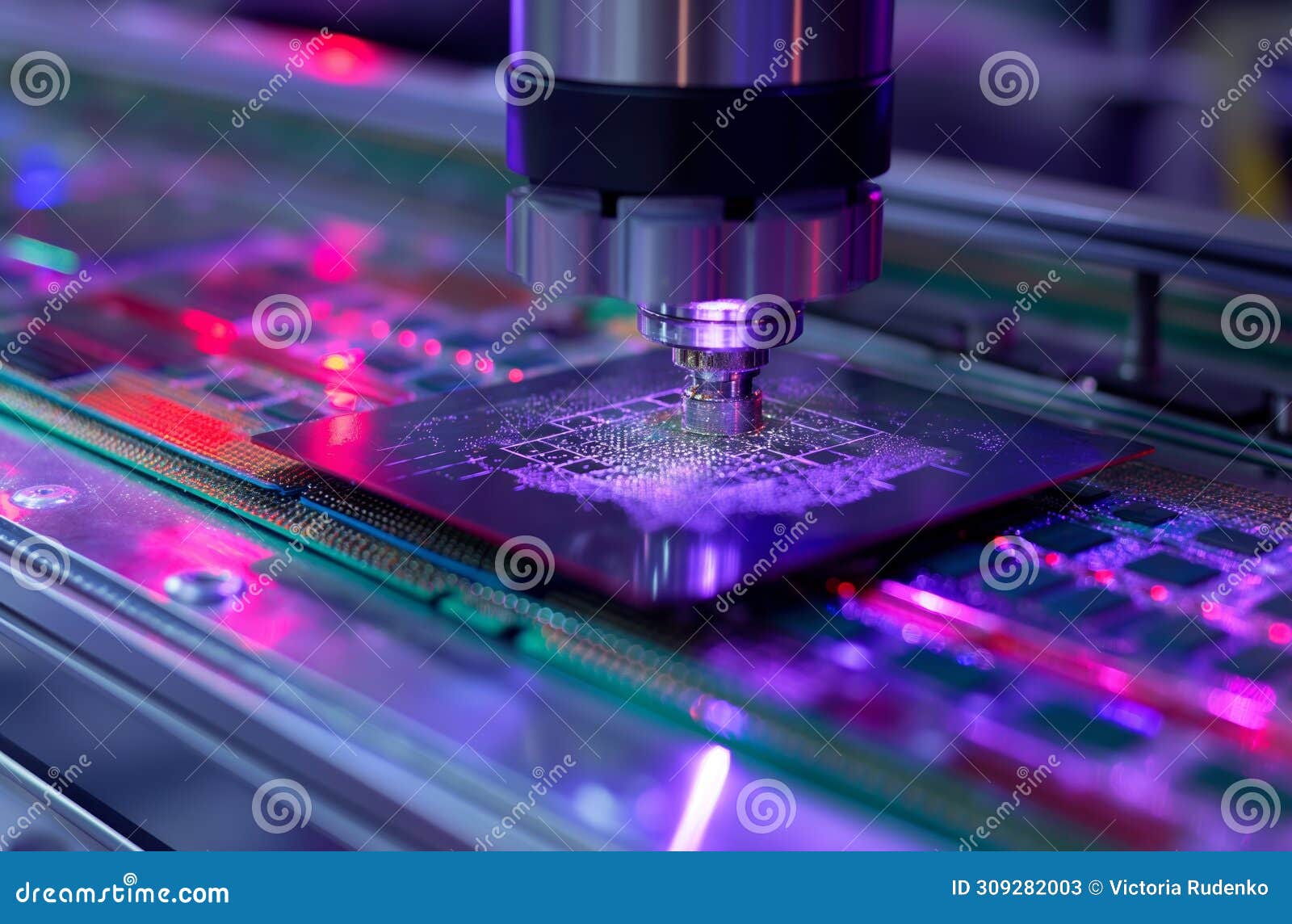 Silicon wafer inspection stock image. Image of innovation - 309282003