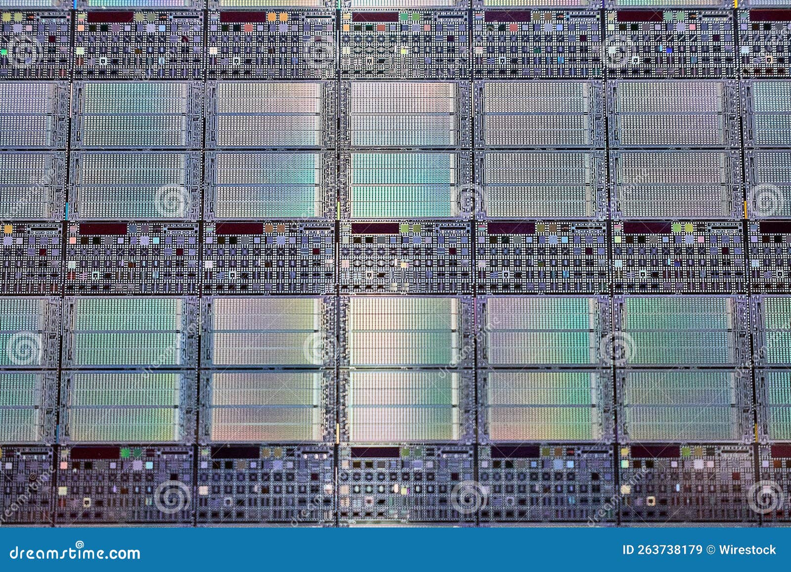 Silicon Wafer with Microchips Used in Electronics for the Fabrication ...