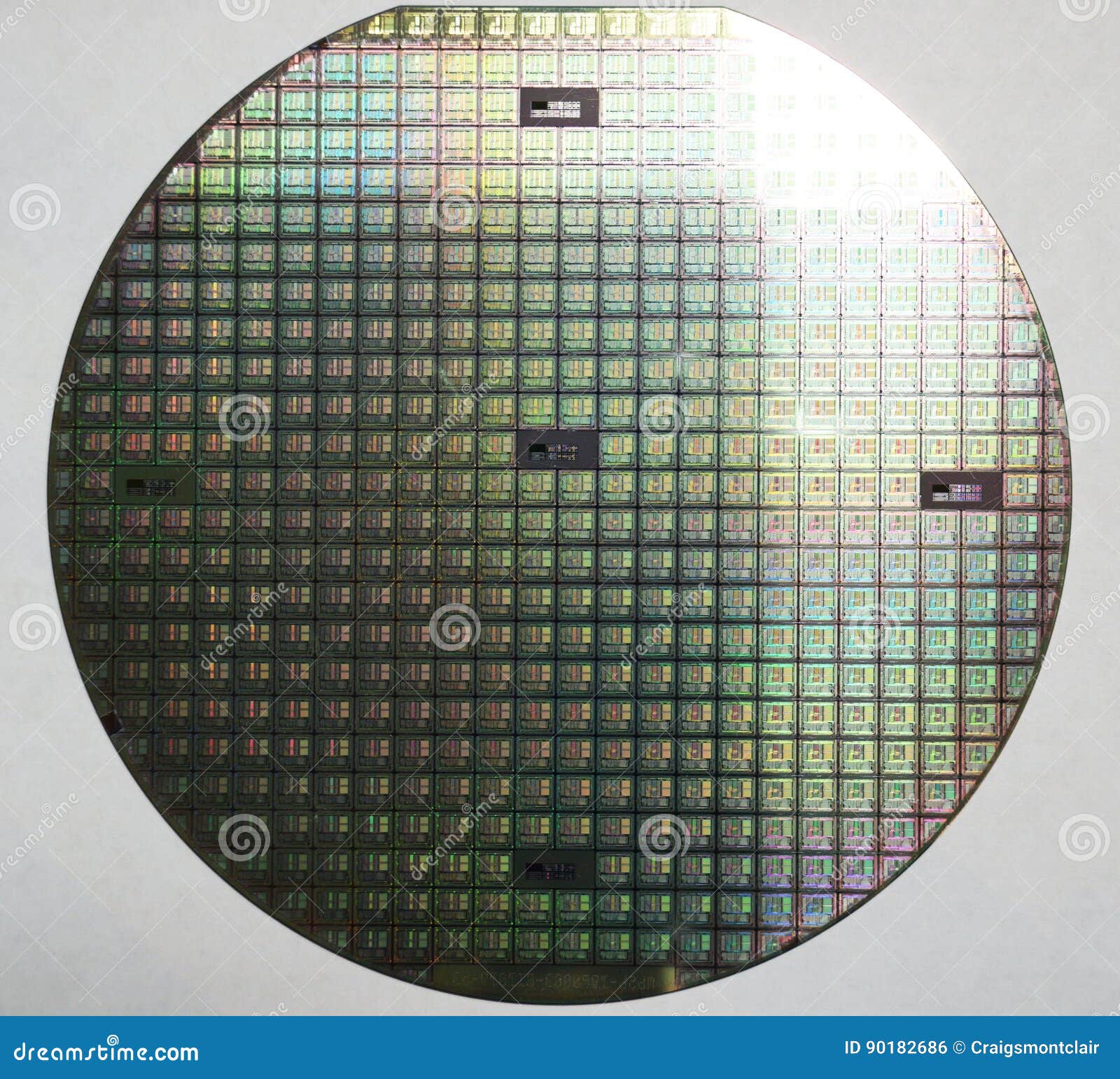 Silicon Wafer, Multiple Computer Chips Royalty-Free Stock Image ...