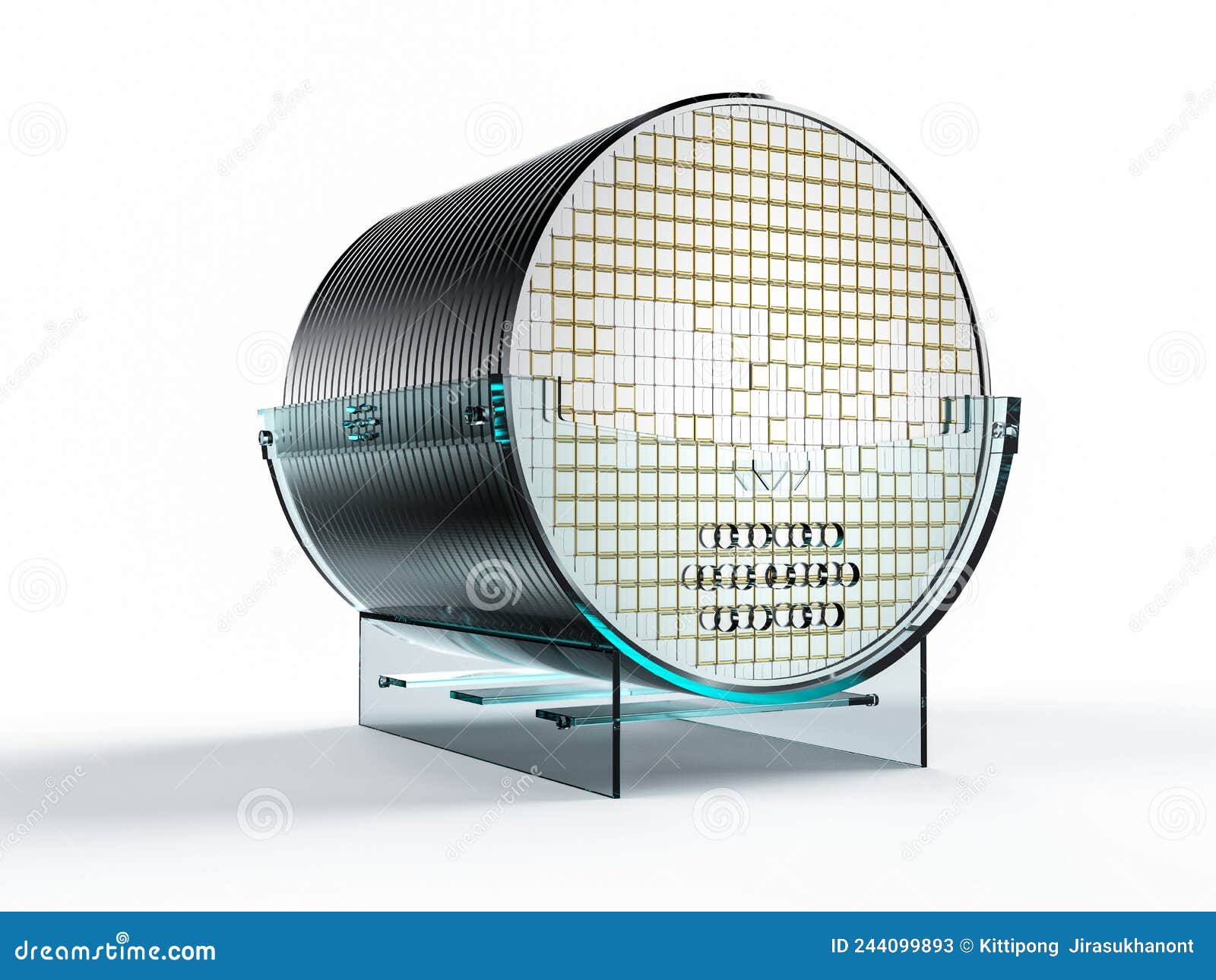 Silicon Wafer Plates for Semiconductor Manufacturing Stock Illustration ...