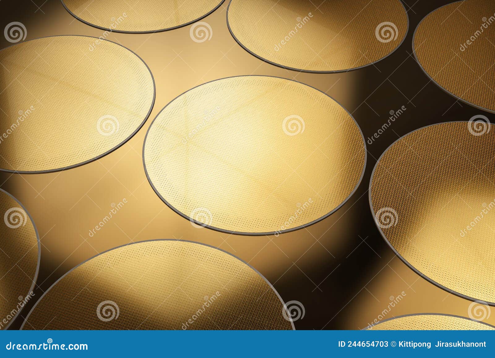 Silicon Wafer Plates for Semiconductor Manufacturing Stock Illustration ...