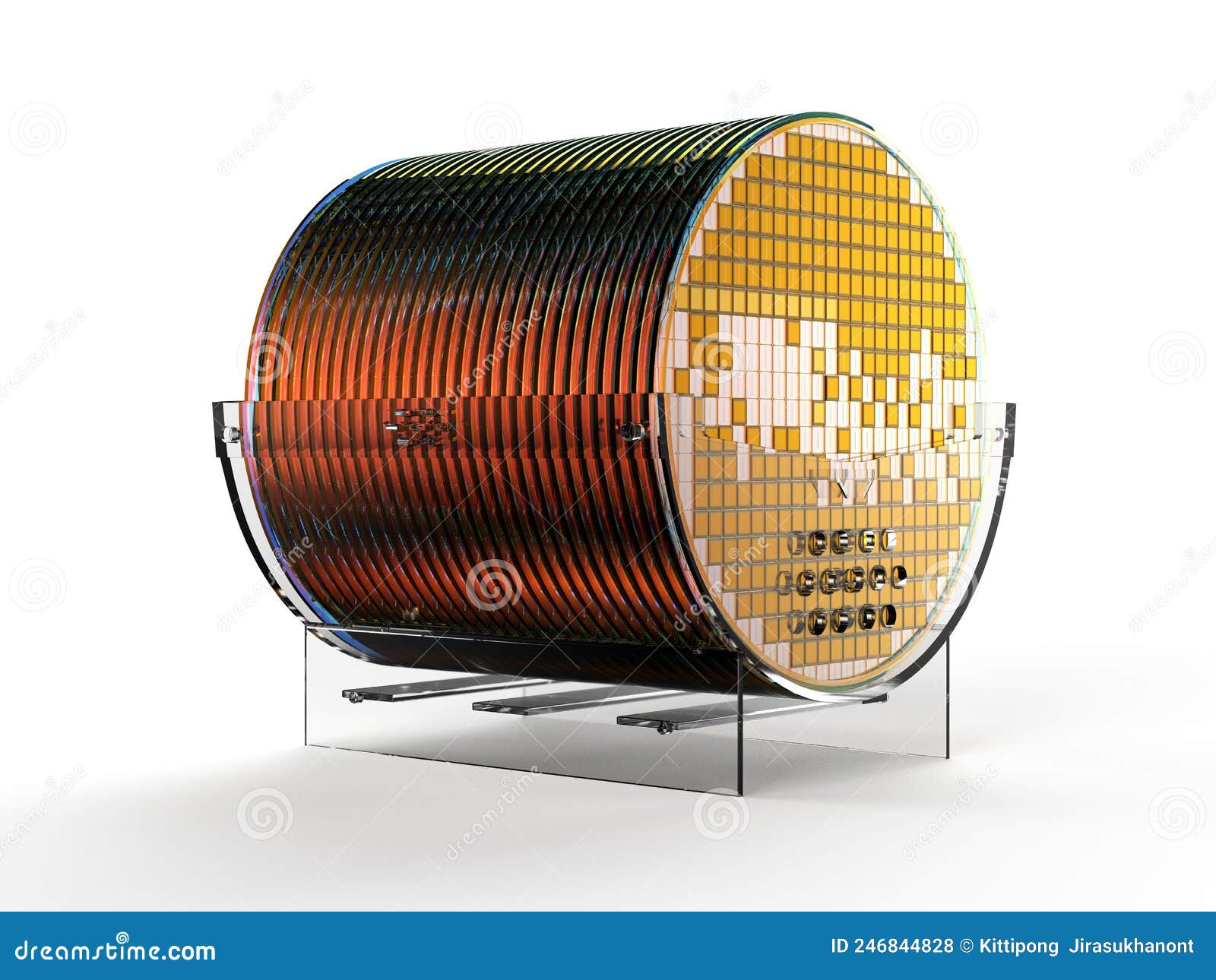 Silicon Wafer Plates for Semiconductor Manufacturing Stock Illustration ...