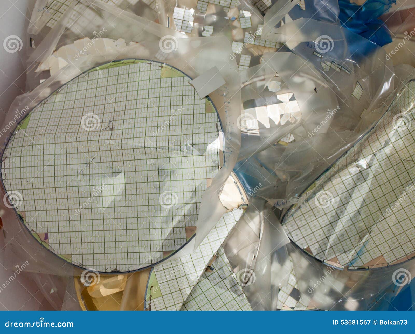 Silicon wafer scrap stock image. Image of computer, equipment - 53681567