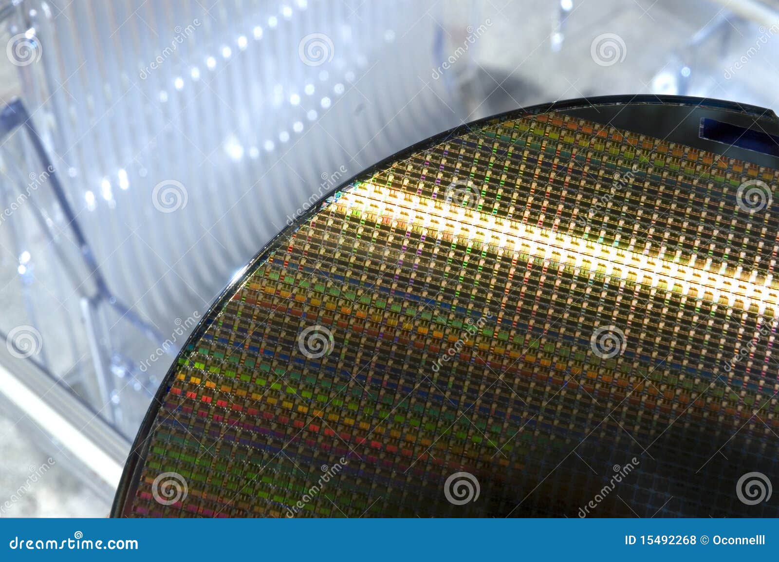 Silicon Wafer of SIM Cell Phone Chips and Storage Stock Photo - Image ...