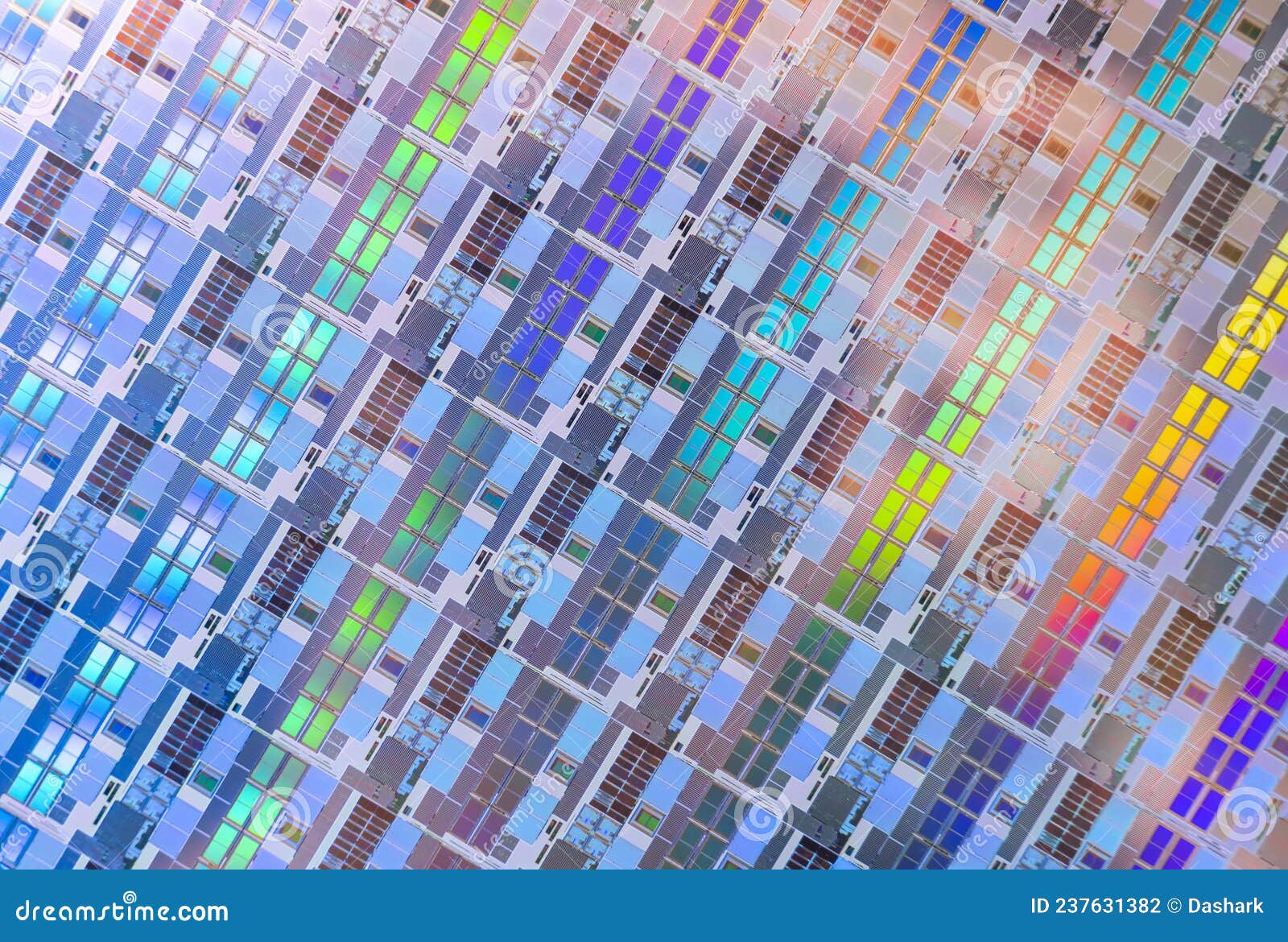 Silicon Wafers Two Types -empty Grey Wafer And Gold Wafes With ...