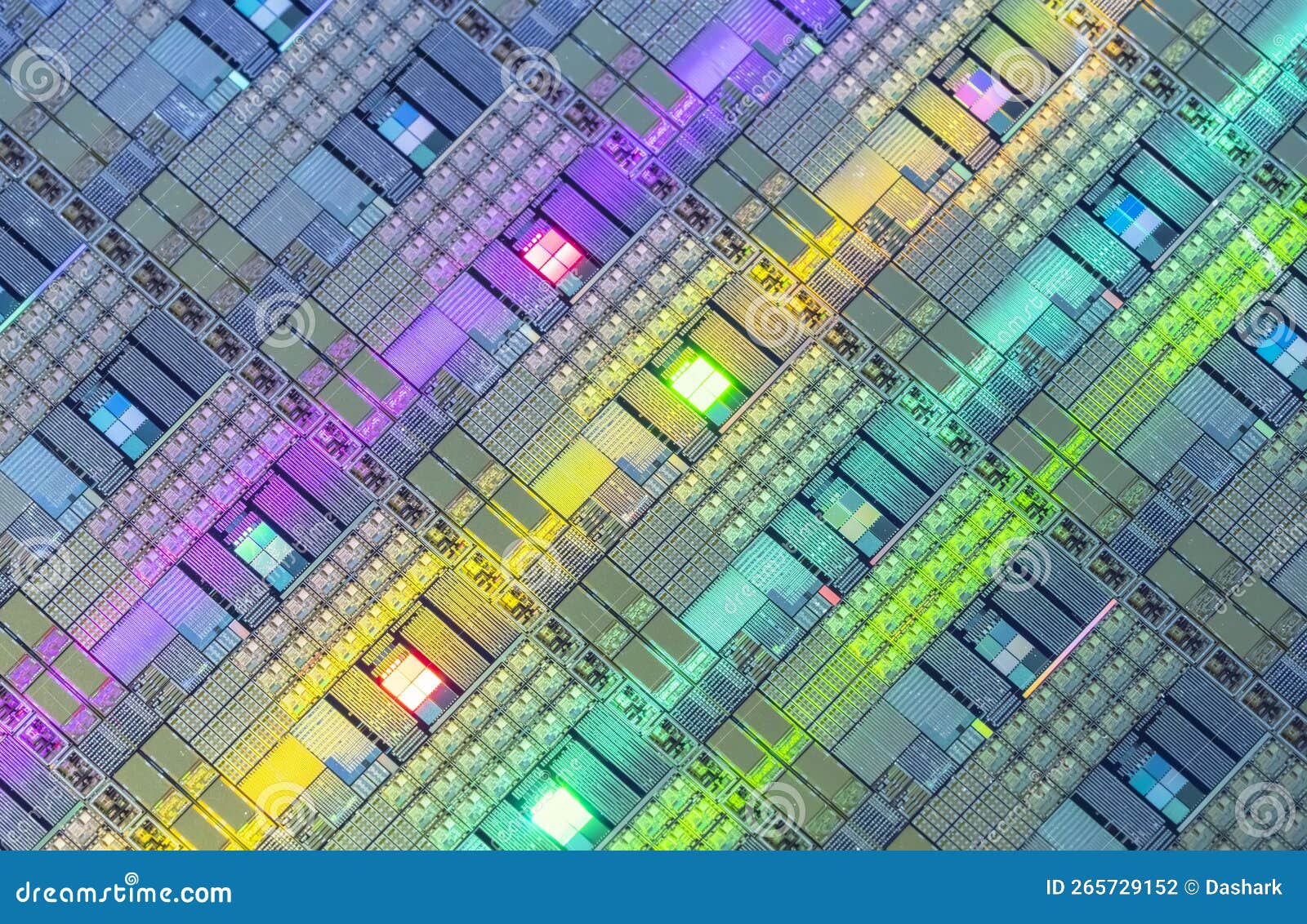 Silicon Wafers and Microcircuits,slice of Semiconductor Material, Stock ...