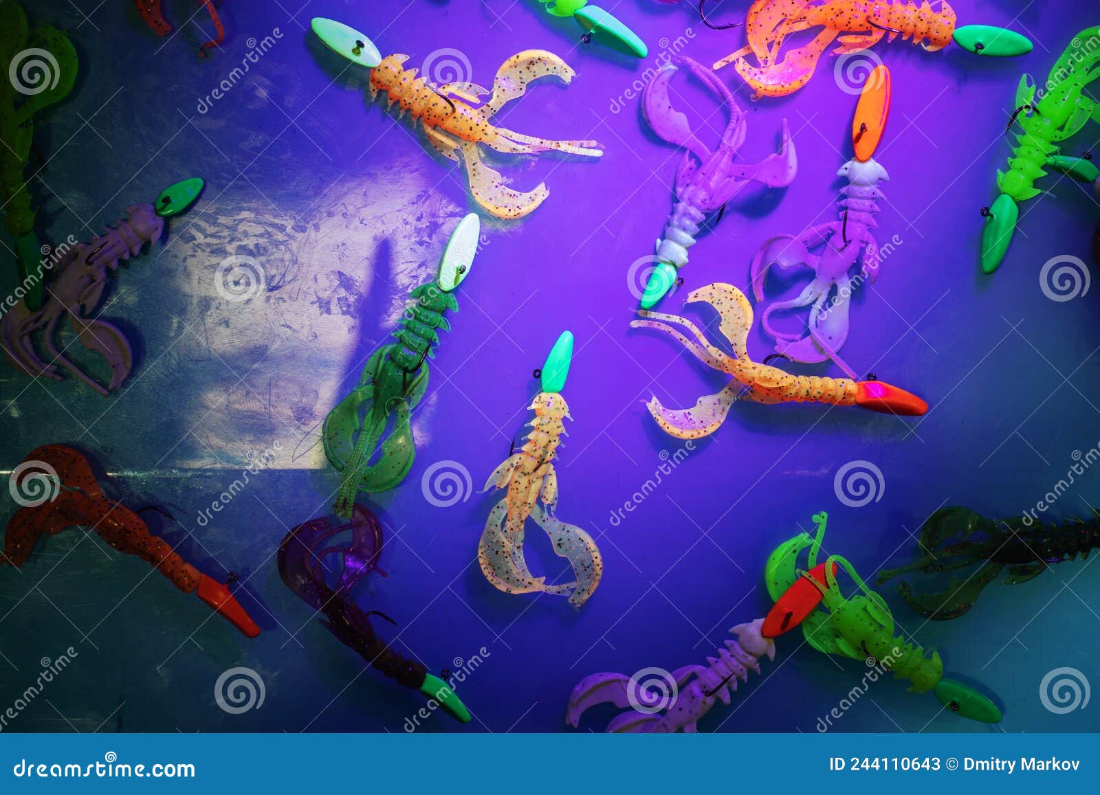 Silicone Bait for Catching Predatory Fish is Painted with Phosphoric ...