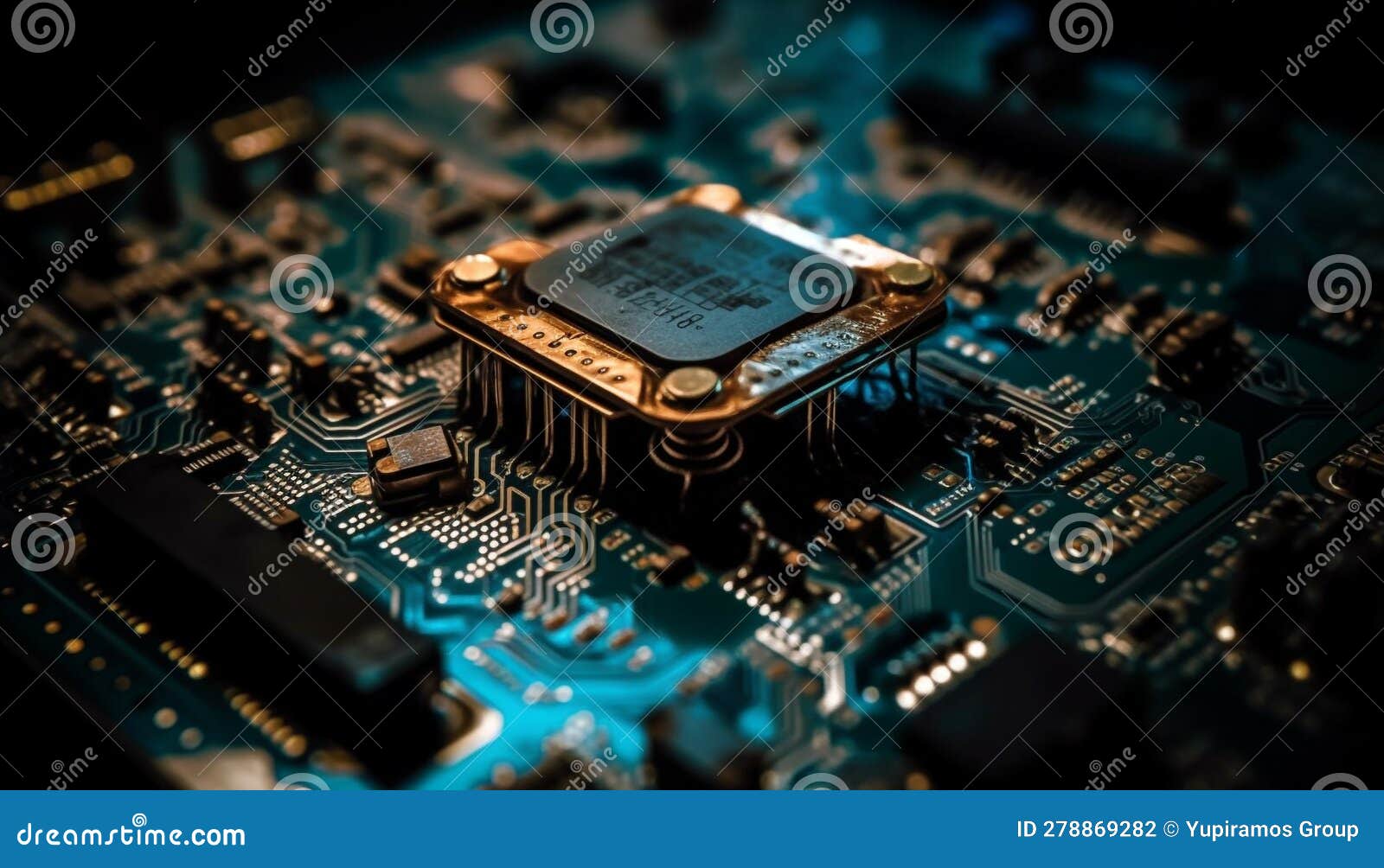 Silicone Based Semiconductor Powers Complex Computer Circuit Board for ...
