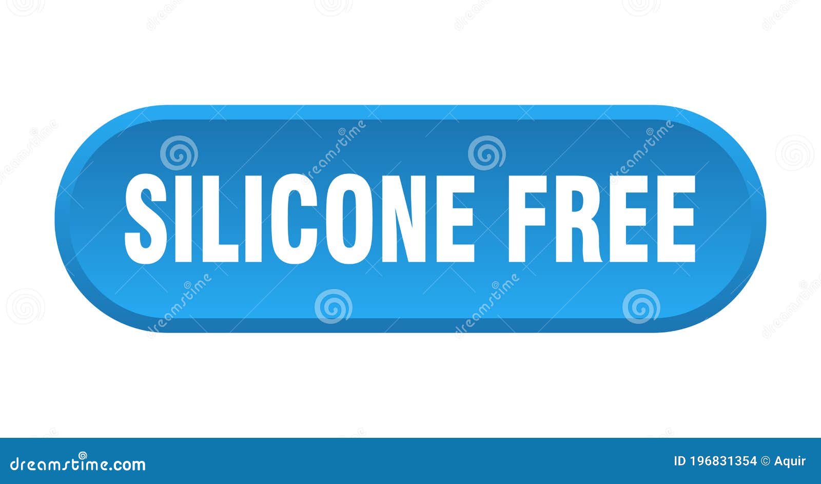 Silicone Free Button. Rounded Sign on White Background Stock Vector ...