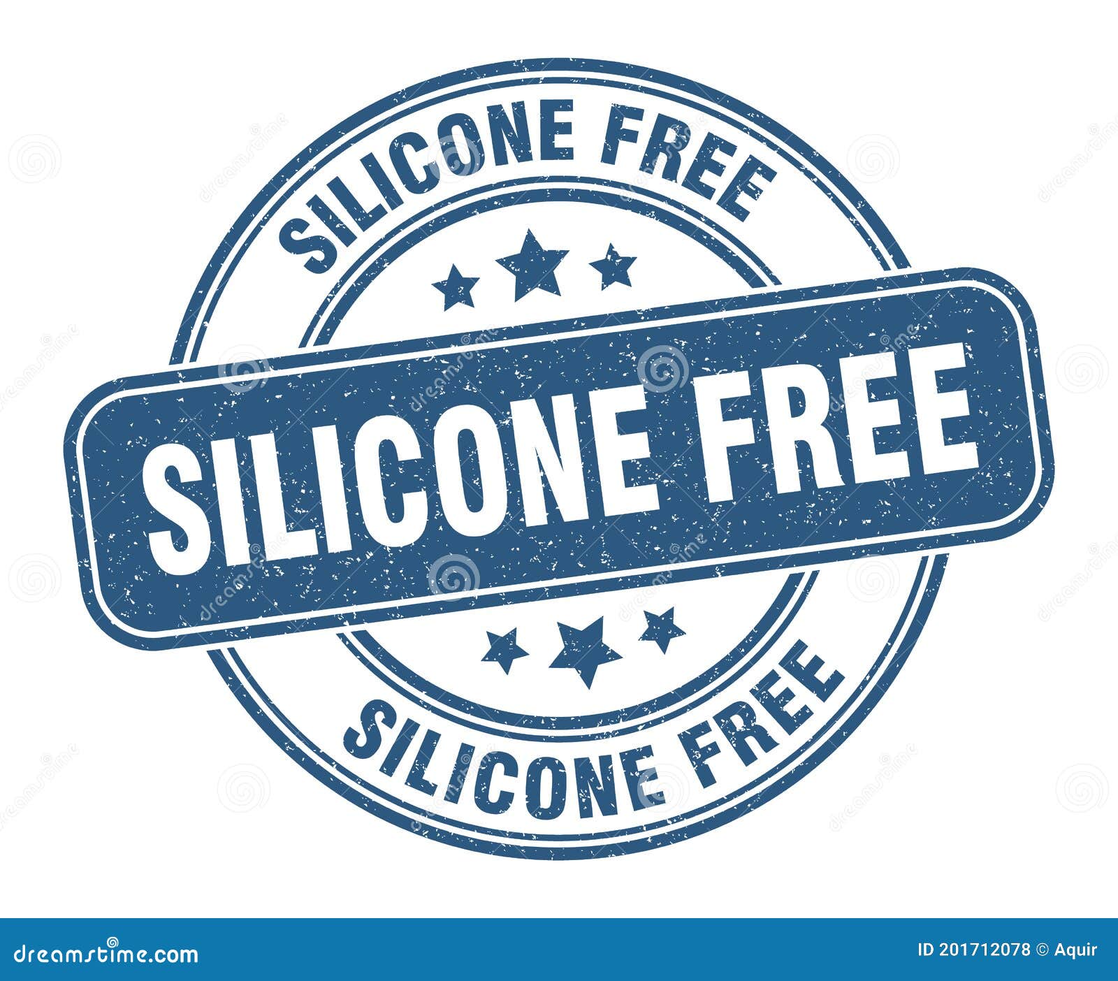 Silicone Free Stamp. Silicone Free Label. Round Grunge Sign Stock ...