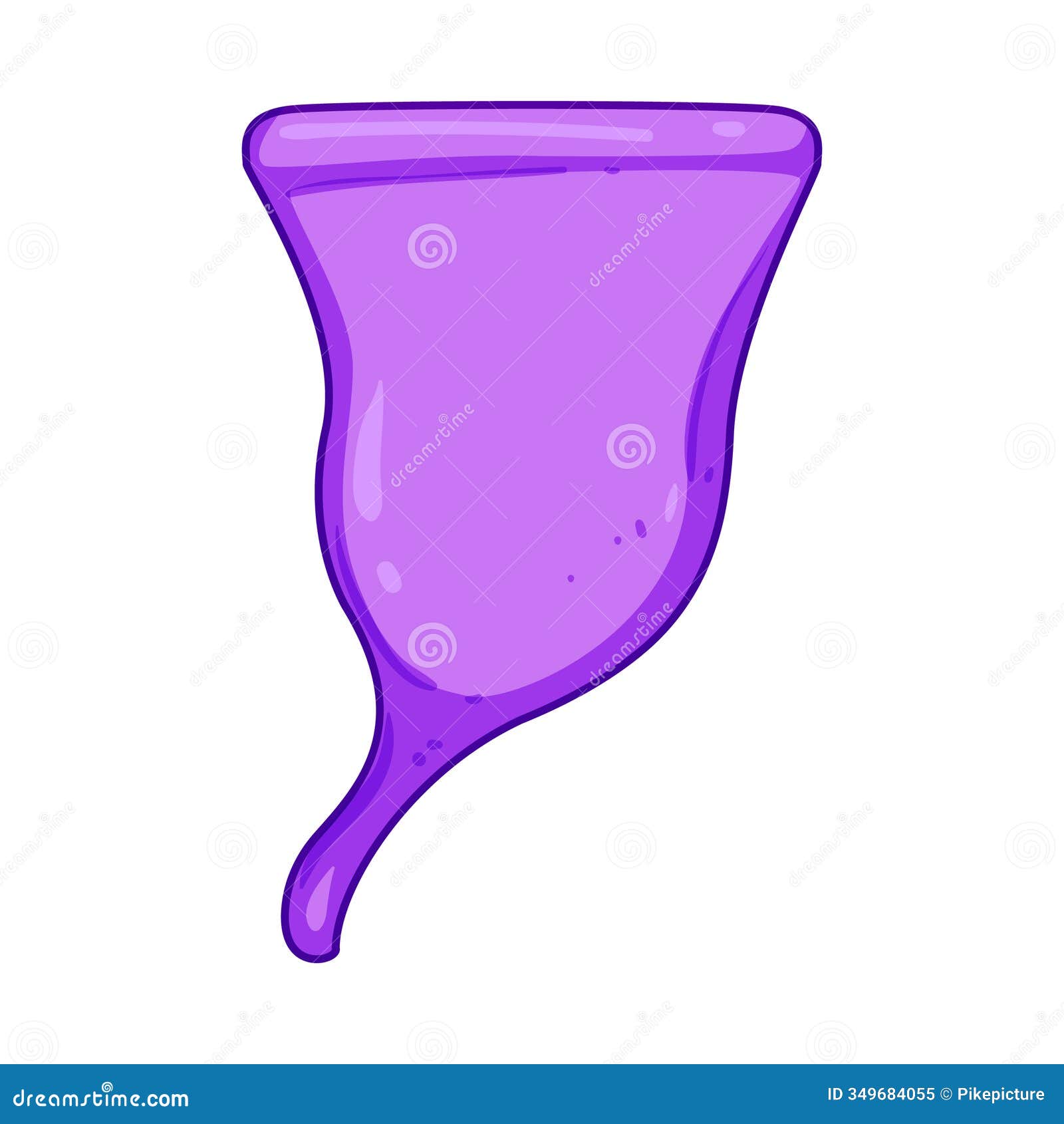 Silicone Menstrual Cup Cartoon Vector Illustration Stock Image - Image ...