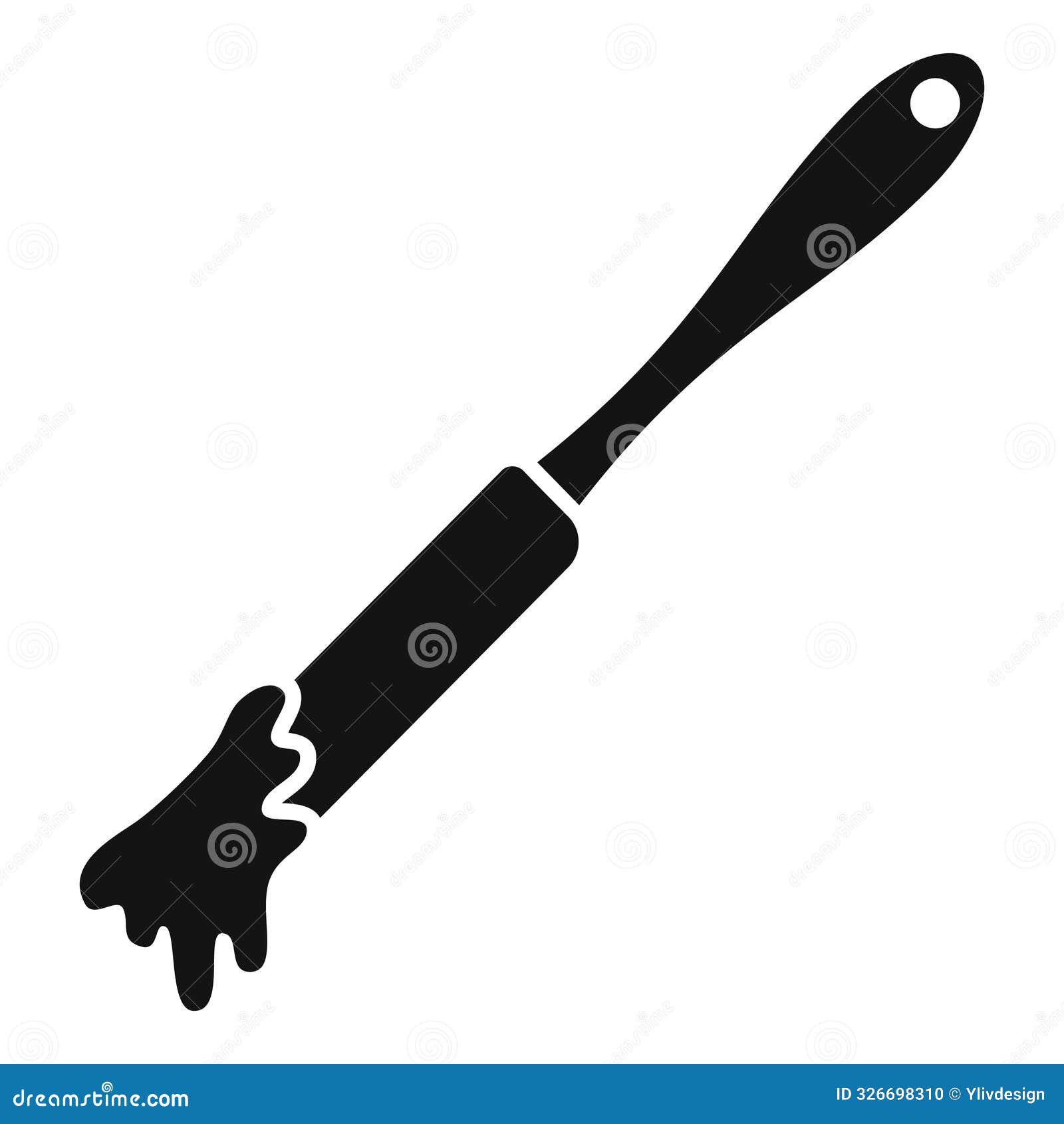 Silicone Spatula Spreading Icing or Batter Icon Stock Illustration ...