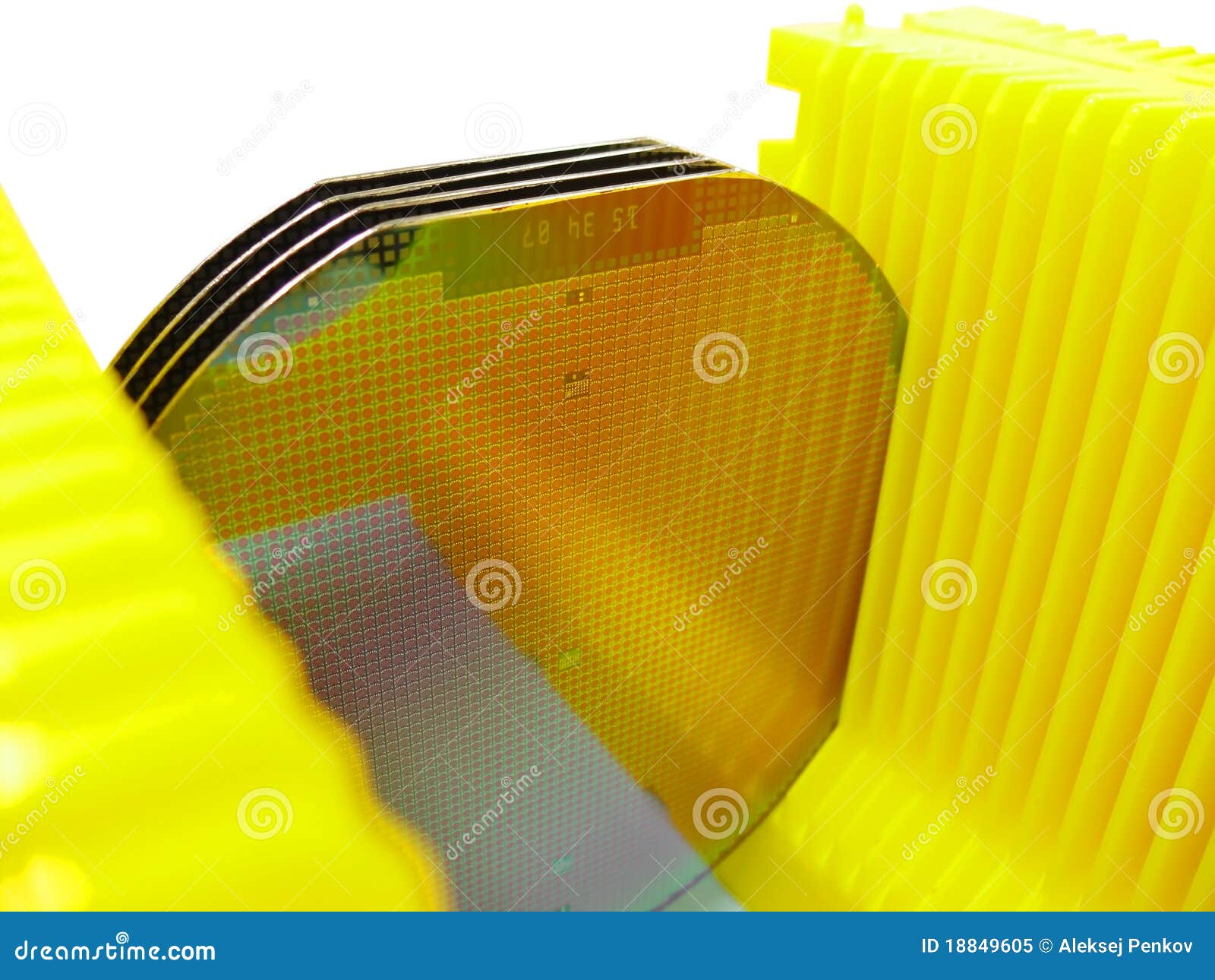 Silicone wafer stock image. Image of material, semiconductor - 18849605