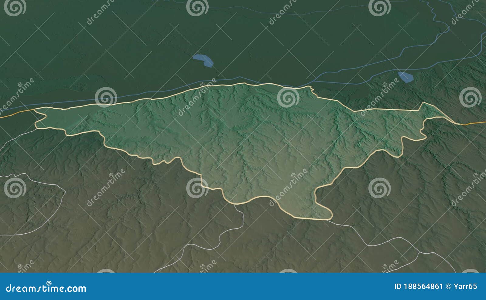 Silistra, Bulgaria - Outlined. Relief Stock Illustration - Illustration ...