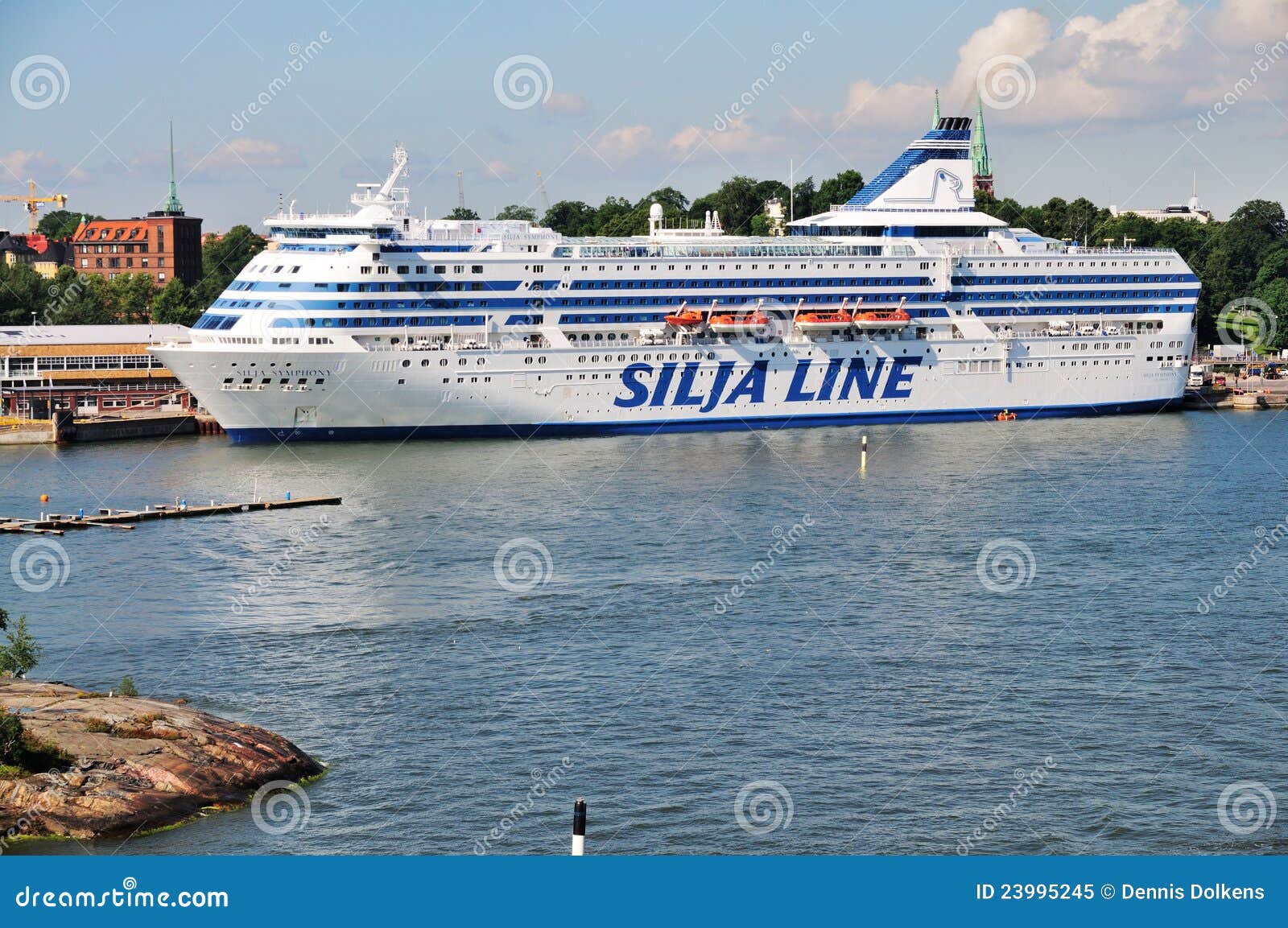 Silja Line in the Harbor of Helsinki, Finland. Editorial Image - Image ...