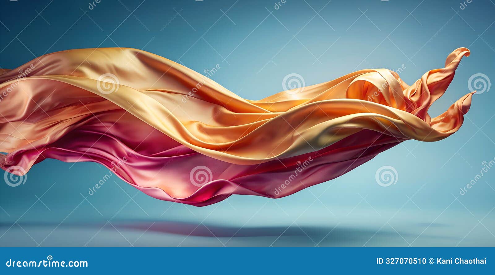 Silk Cloth Flying in the Wind Textile Wave Creative AI Stock Photo ...