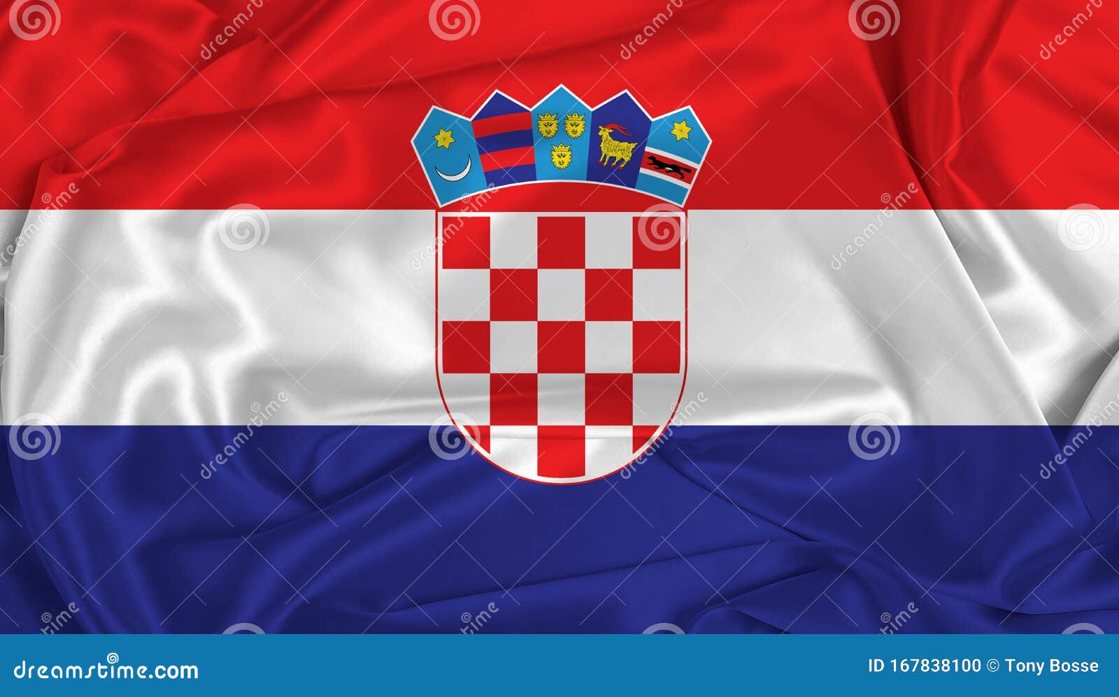 Silk Croatia flag stock photo. Image of country, insignia - 167838100