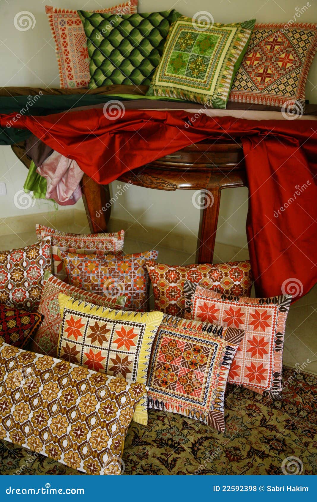 Silk Embroidered Arabian Art Stock Photo - Image of silks, artisan ...