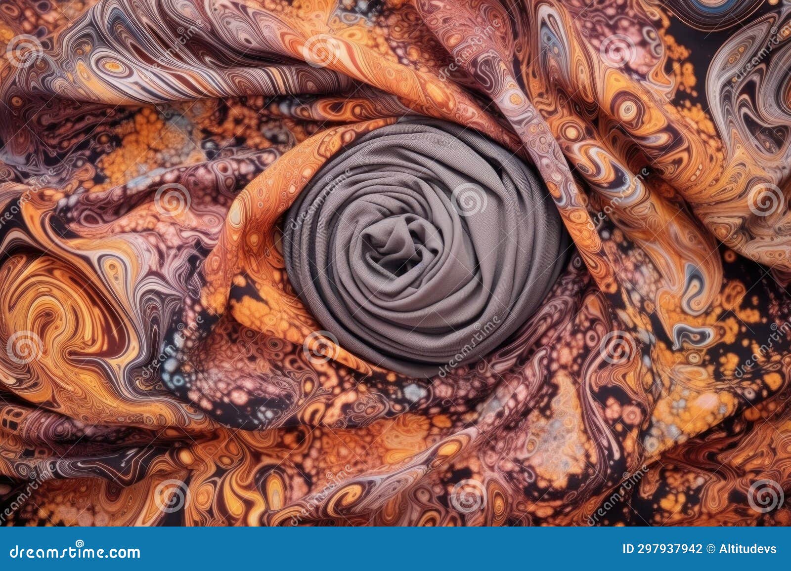 Silk Fabric Draped Over a Spherical Object Stock Photo - Image of ...