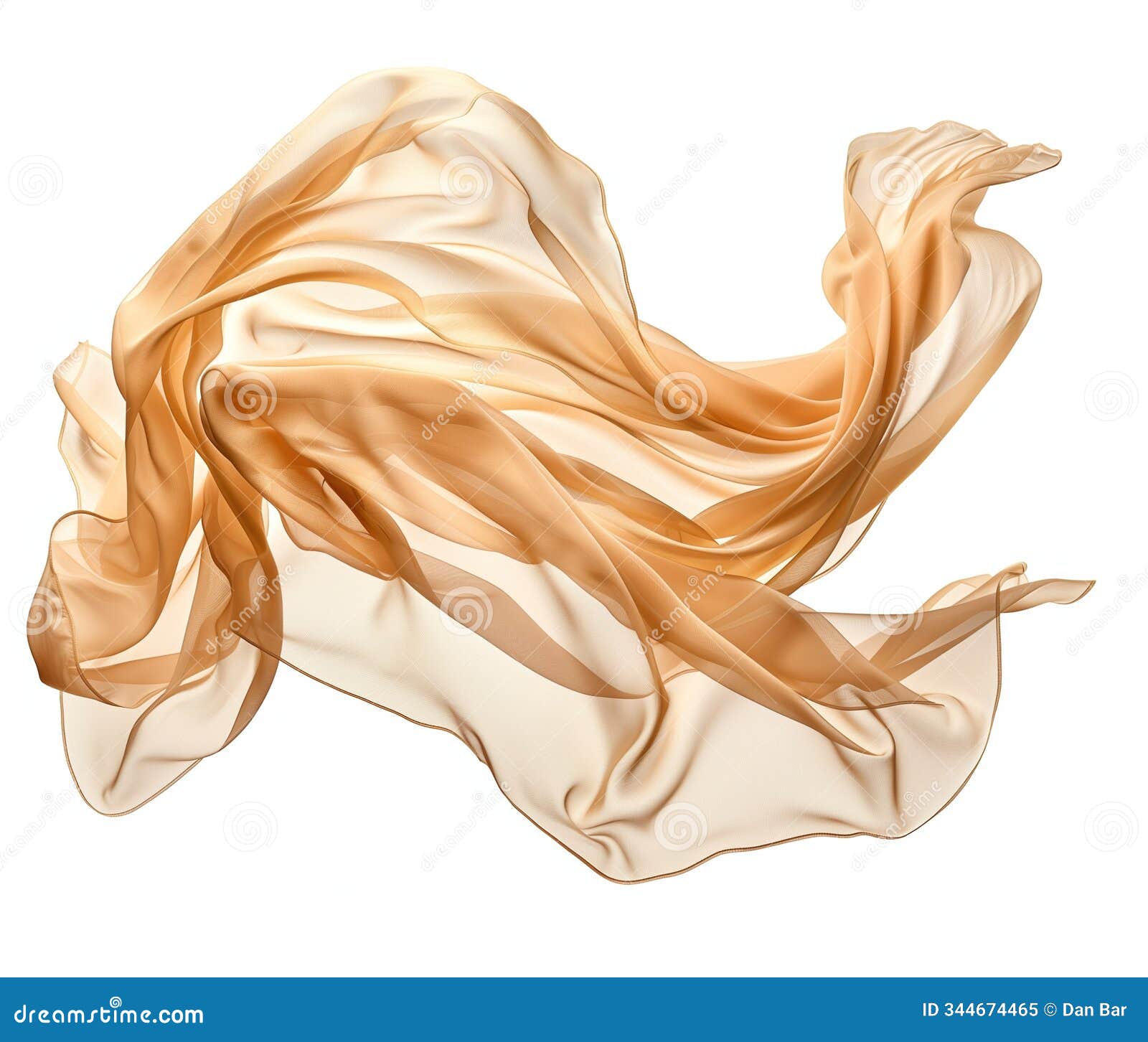 Silk Fabric Flowing on a White Background, Generative AI Stock ...