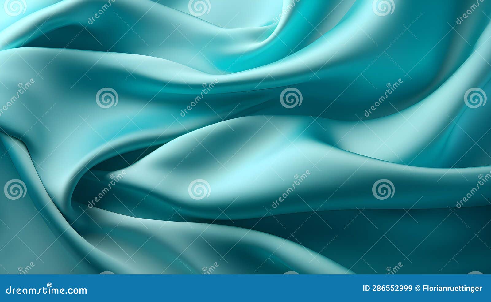 Cyan Silk Fabric Texture with Beautiful Waves. Elegant Background for a ...