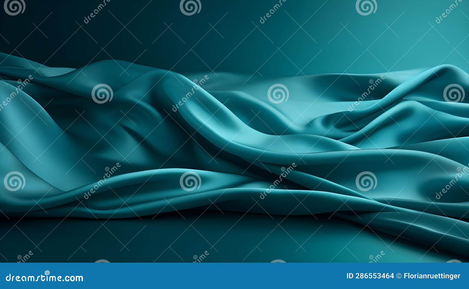 Cyan Silk Fabric Texture with Beautiful Waves. Elegant Background for a ...
