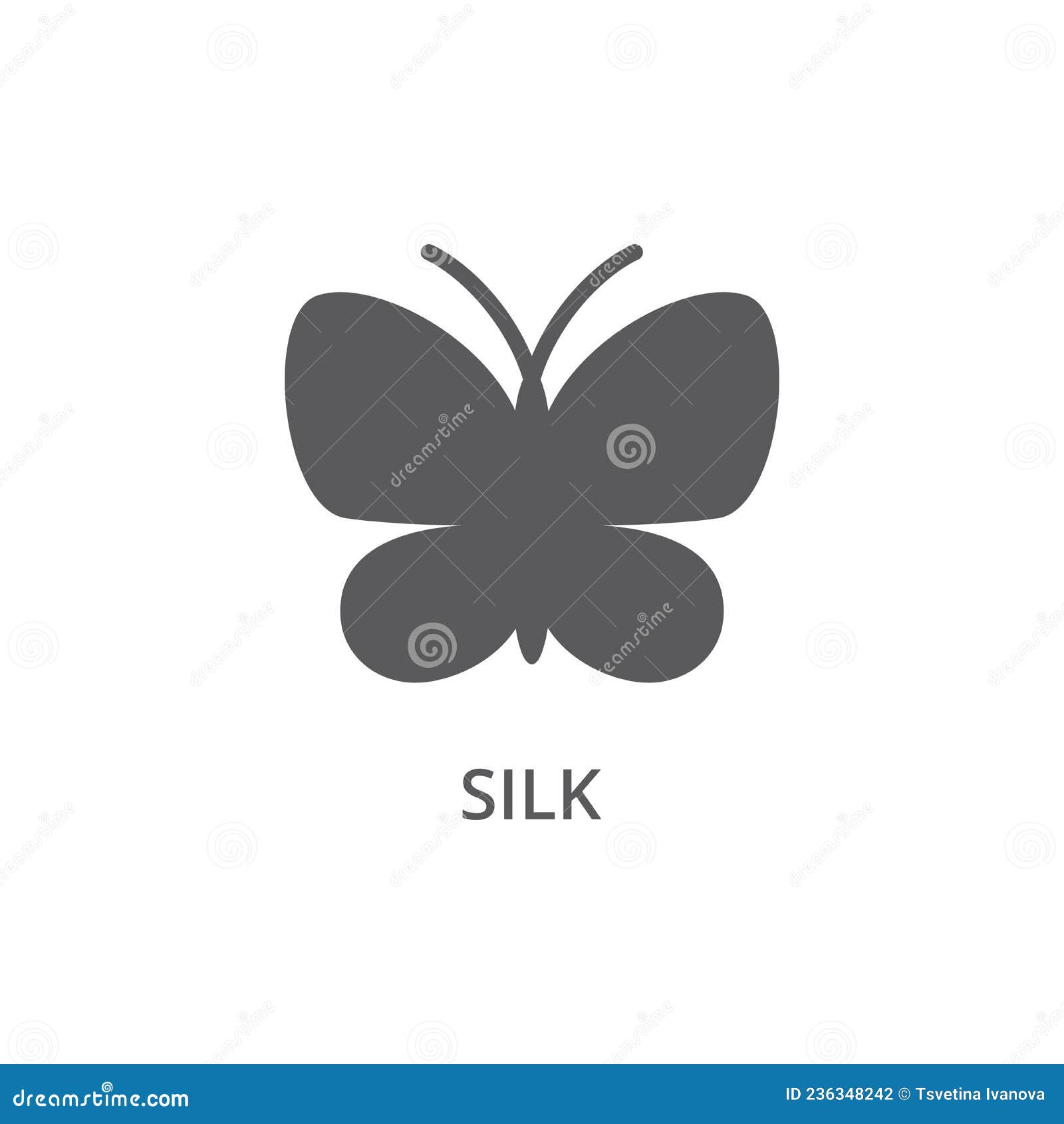 Silk Fabric Material Feature Vector Icon Stock Vector - Illustration of ...