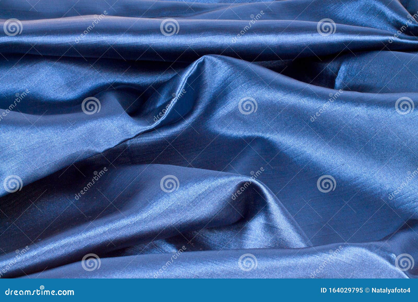 Silk Fabric, Satin. Color Blue. Texture, Background, Pattern Stock ...