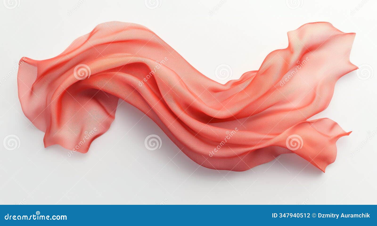 A Silk Fabric Sheet or Curtain Depicting a Realistic Red Cape Flowing ...