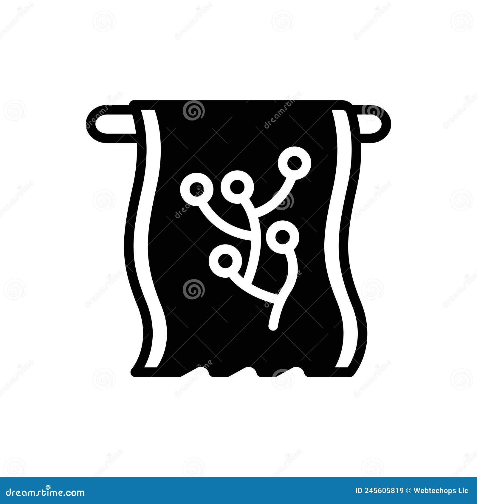 Black Solid Icon for Silk, Fiber and Material Stock Vector ...