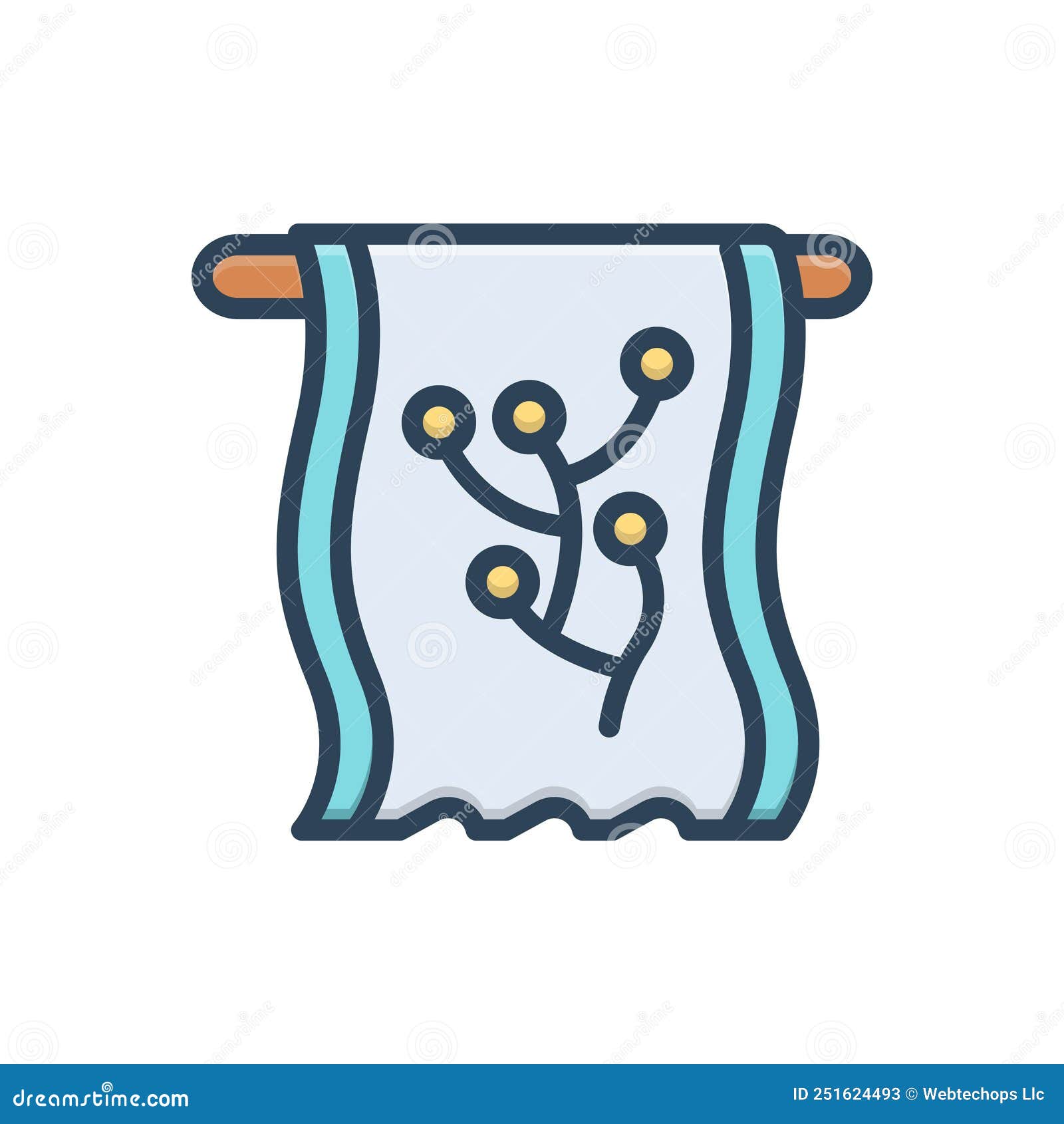 Color Illustration Icon for Silk, Fiber and Material Stock Illustration ...