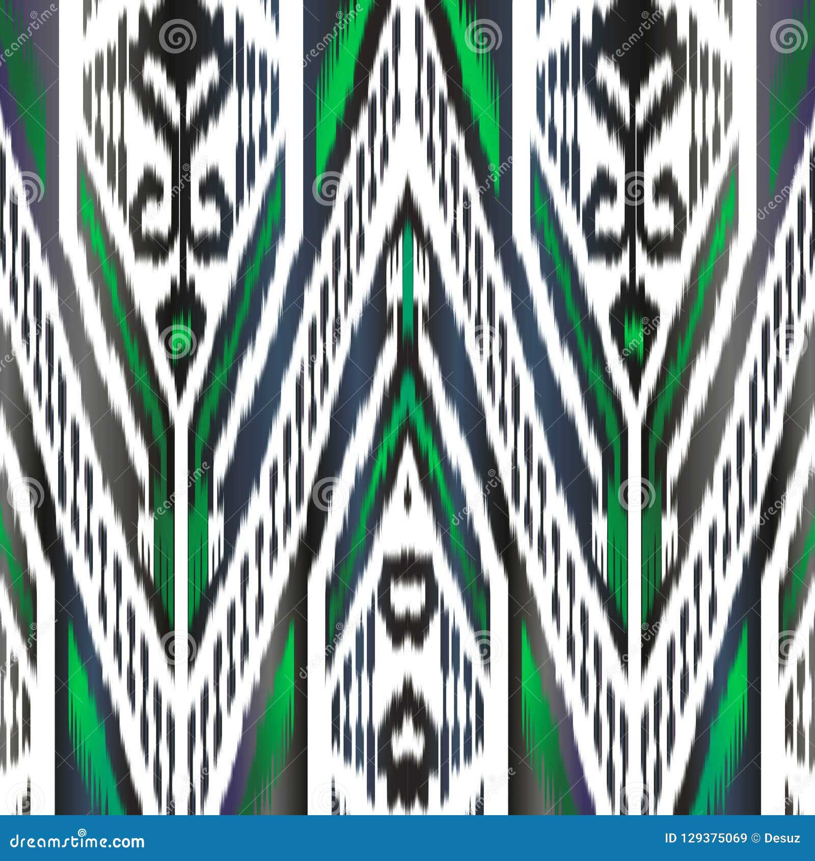 Ikat, Adras. Uzbek Pattern. Stock Illustration - Illustration of ...