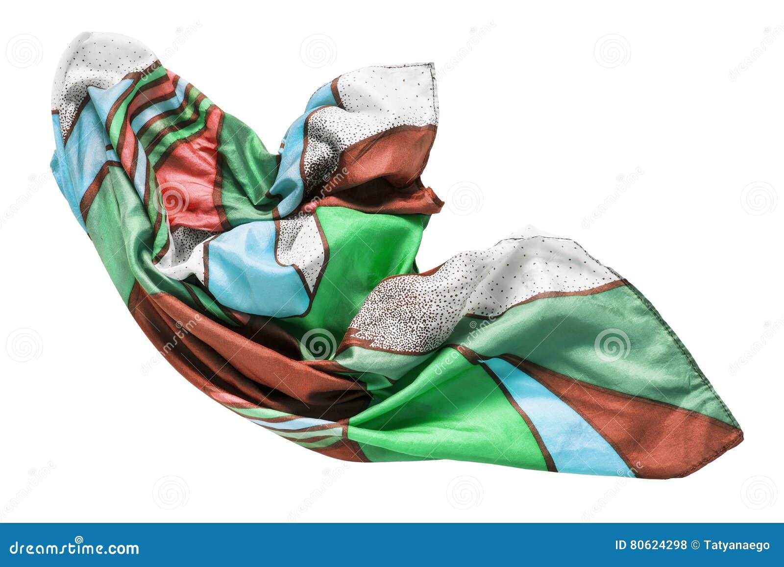 Silk kerchief isolated stock photo. Image of fashionable - 80624298