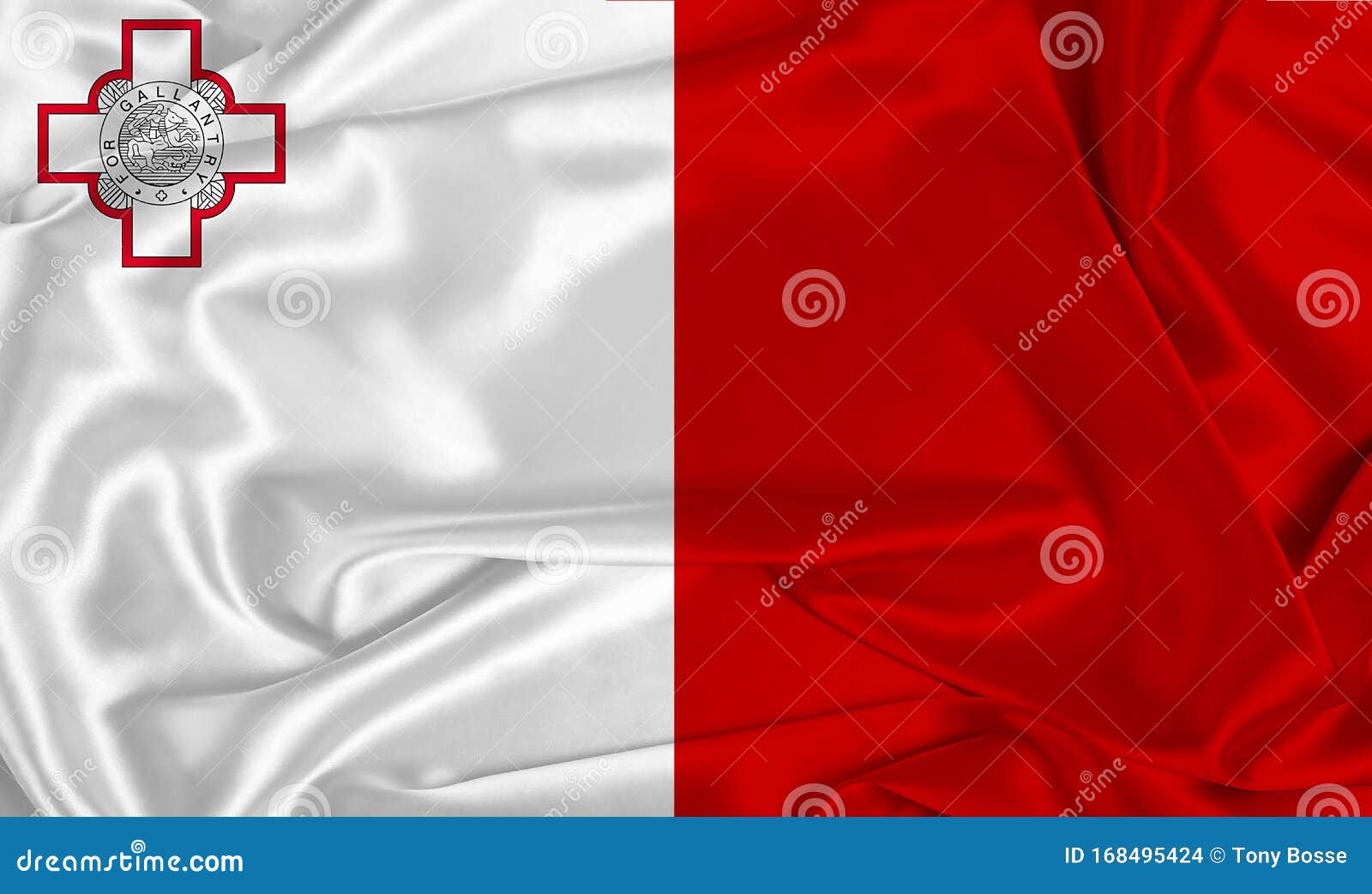 Malta Flag Depicted On Metal Doors Of Shipping Cargo Container Outdoors ...