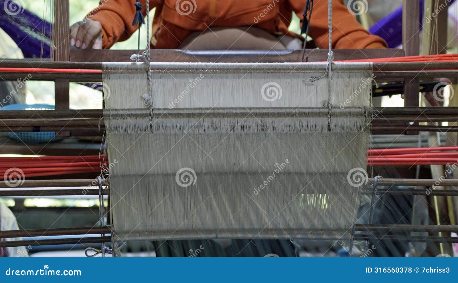 Silk Manufacture in Phnom Penh Stock Photo - Image of thread, fabric ...