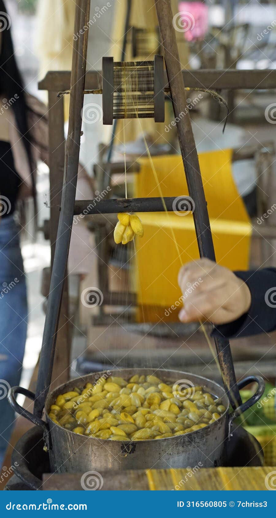 Silk Manufacture in Phnom Penh Stock Image - Image of manufacture ...