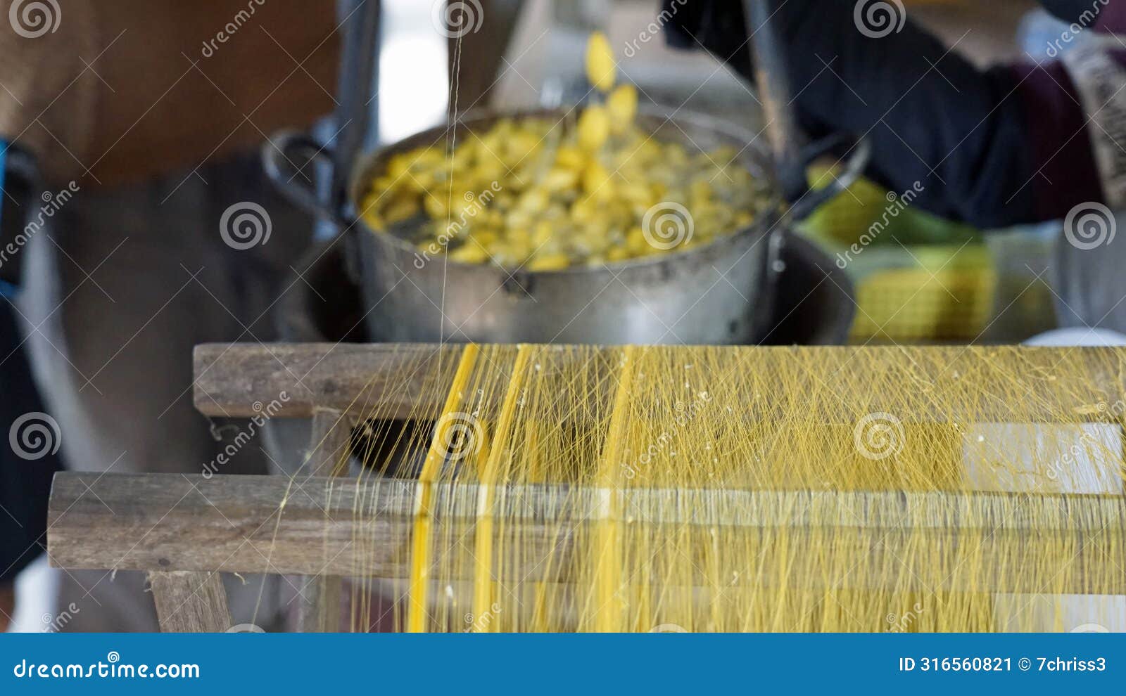 Silk Manufacture in Phnom Penh Stock Image - Image of clothing, thread ...