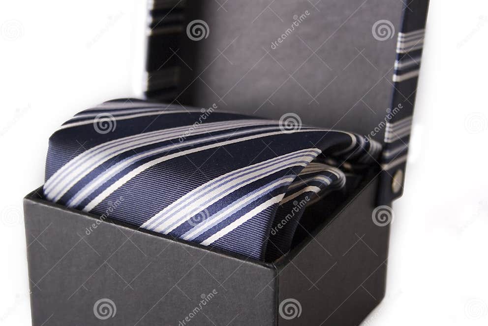 Silk necktie with box stock image. Image of scarf, cloth - 4669669
