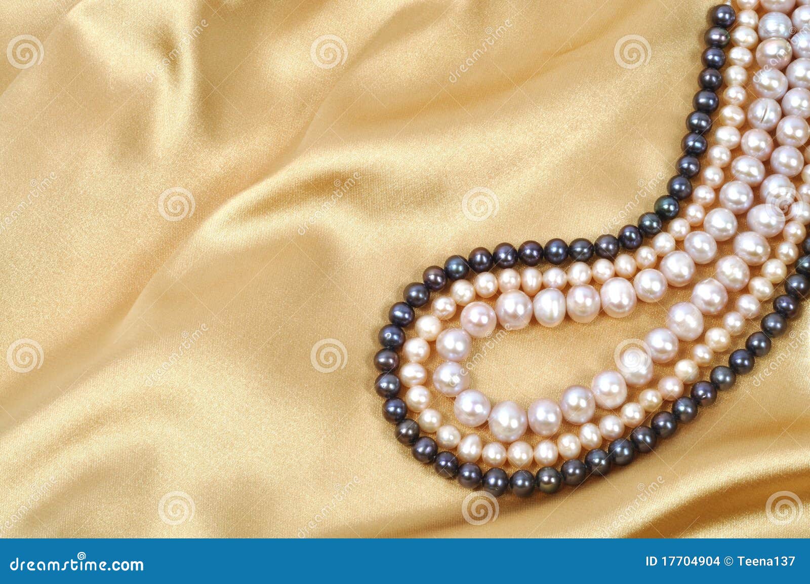Silk and pearls stock photo. Image of rippled, background - 17704904